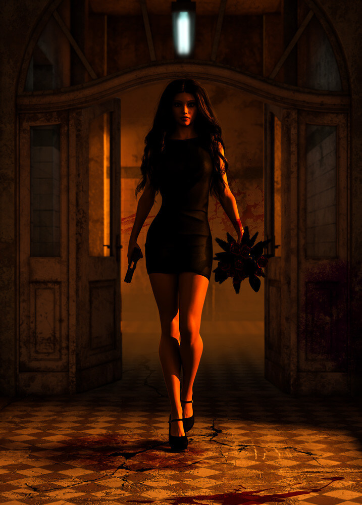 Night visit 3D Render, Digital Art by filum