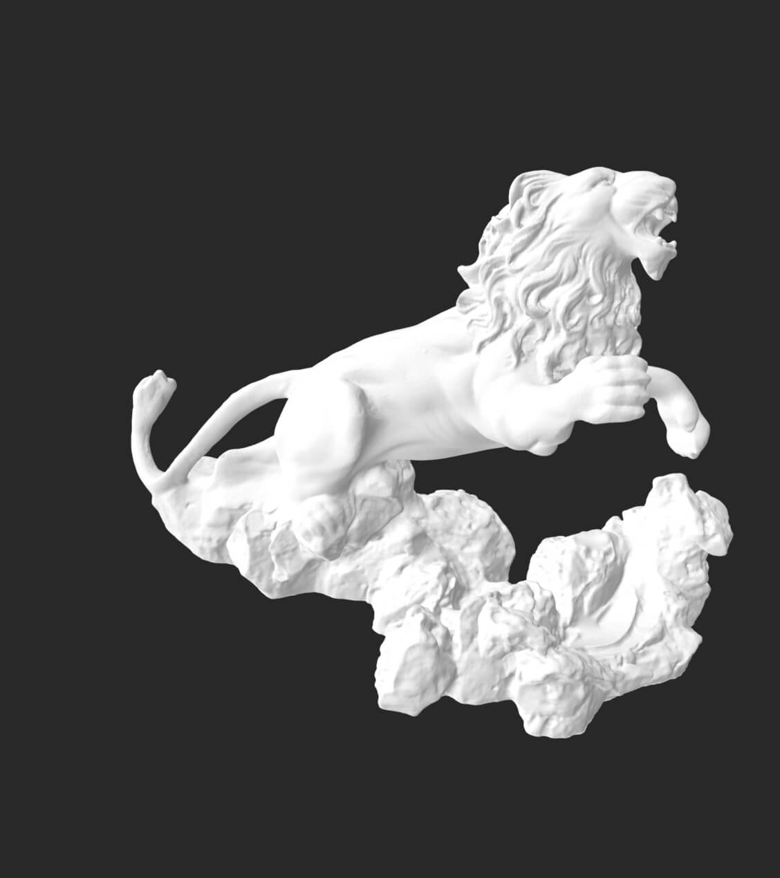 Lion in Motion - 3D Model by Find3D