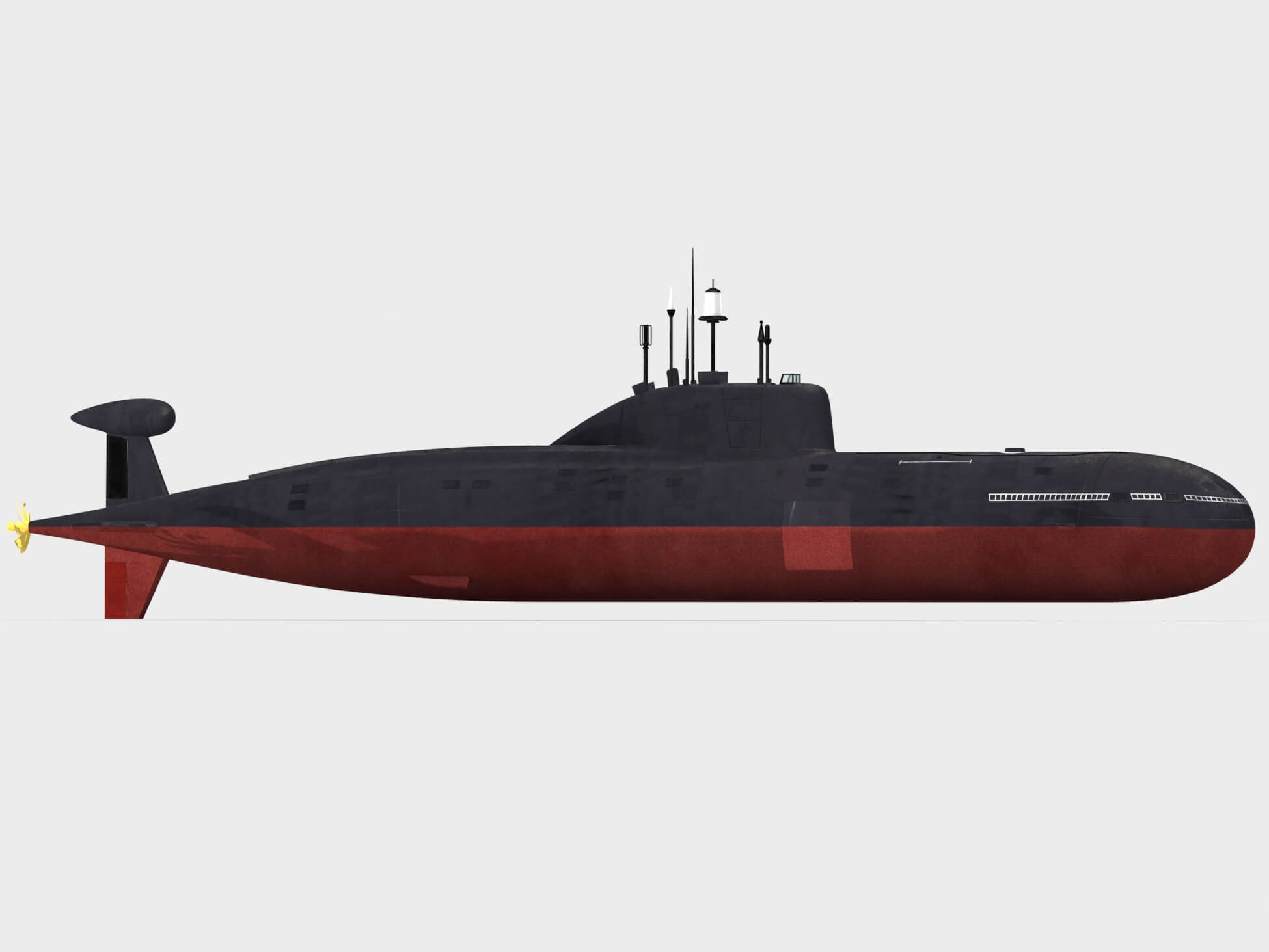 Akula 1 Class Submarine - 3D Model by FiniasK