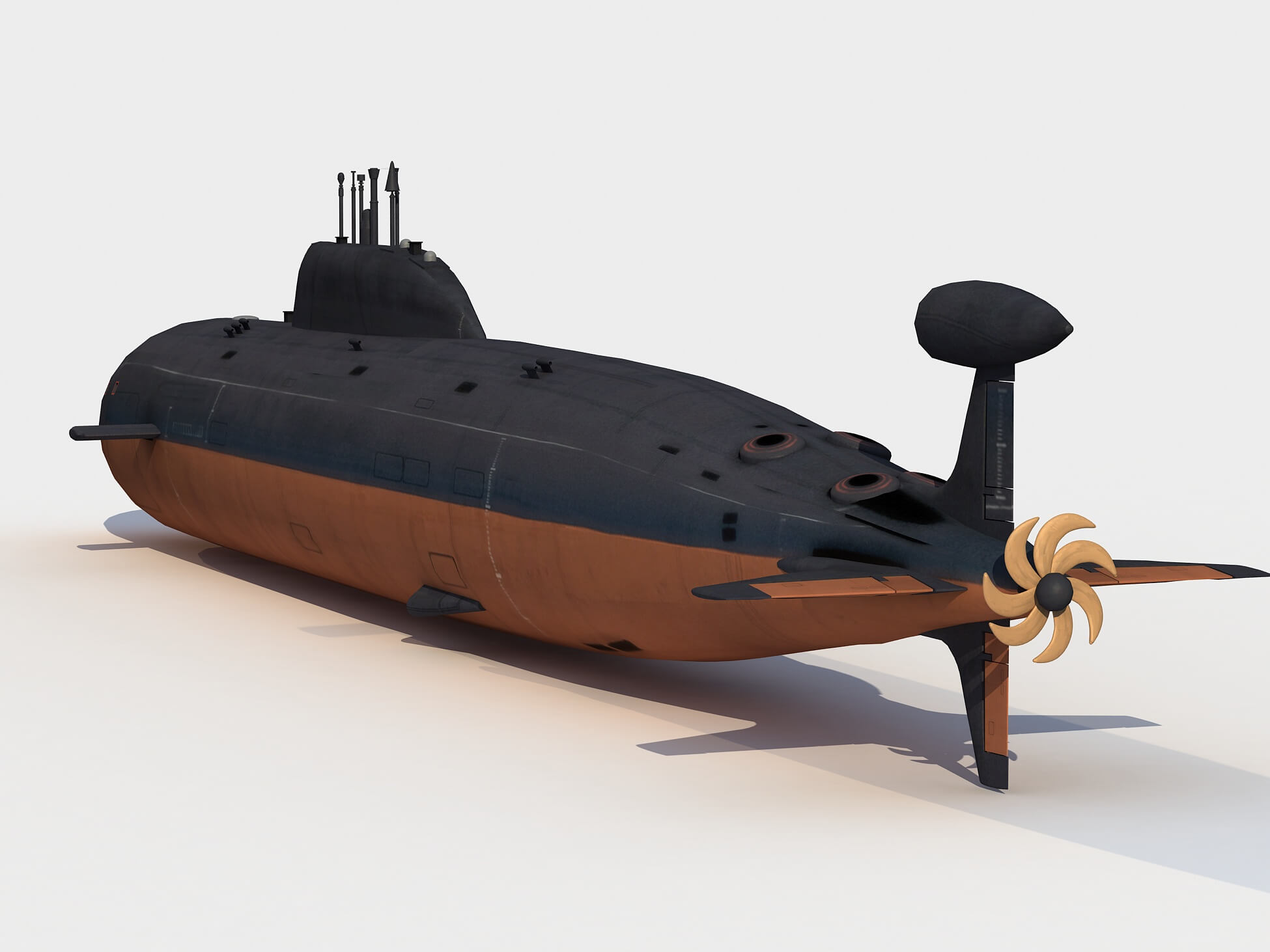 Akula Improved Class Submarine - 3D Model by FiniasK