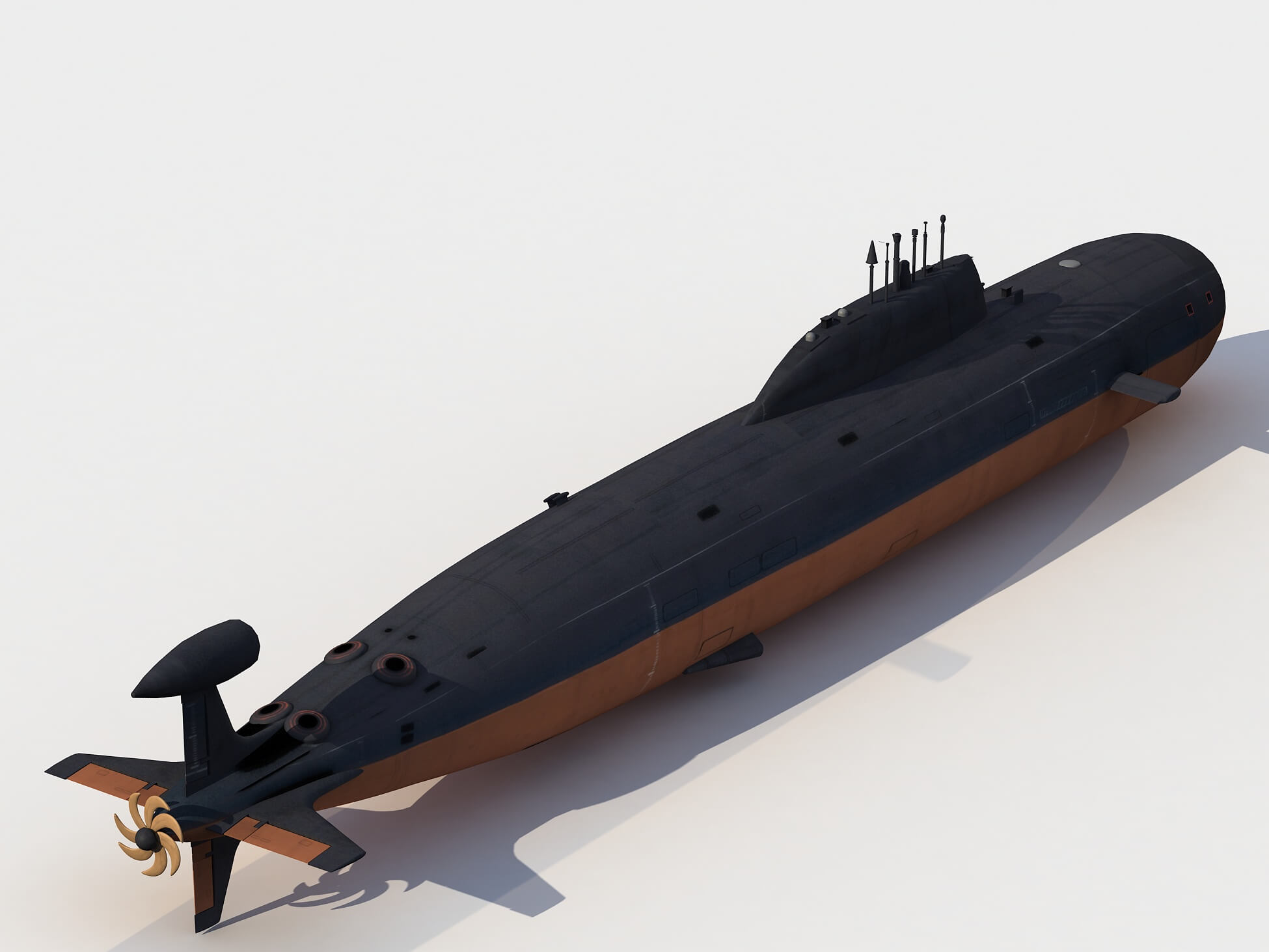 Akula Improved Class Submarine - 3D Model by FiniasK