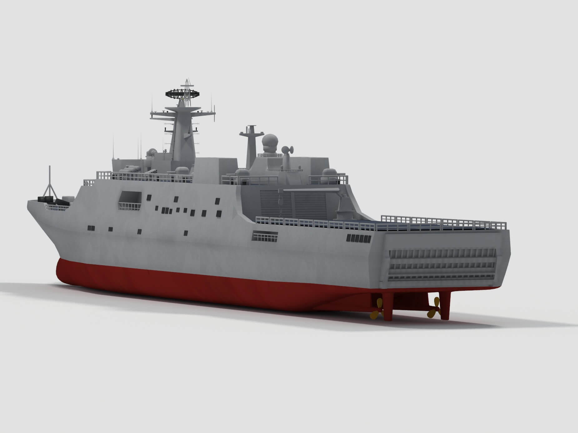 Changbai Shan Type 071 Yuzhao Class Amphibious Transport - 3D Model by ...
