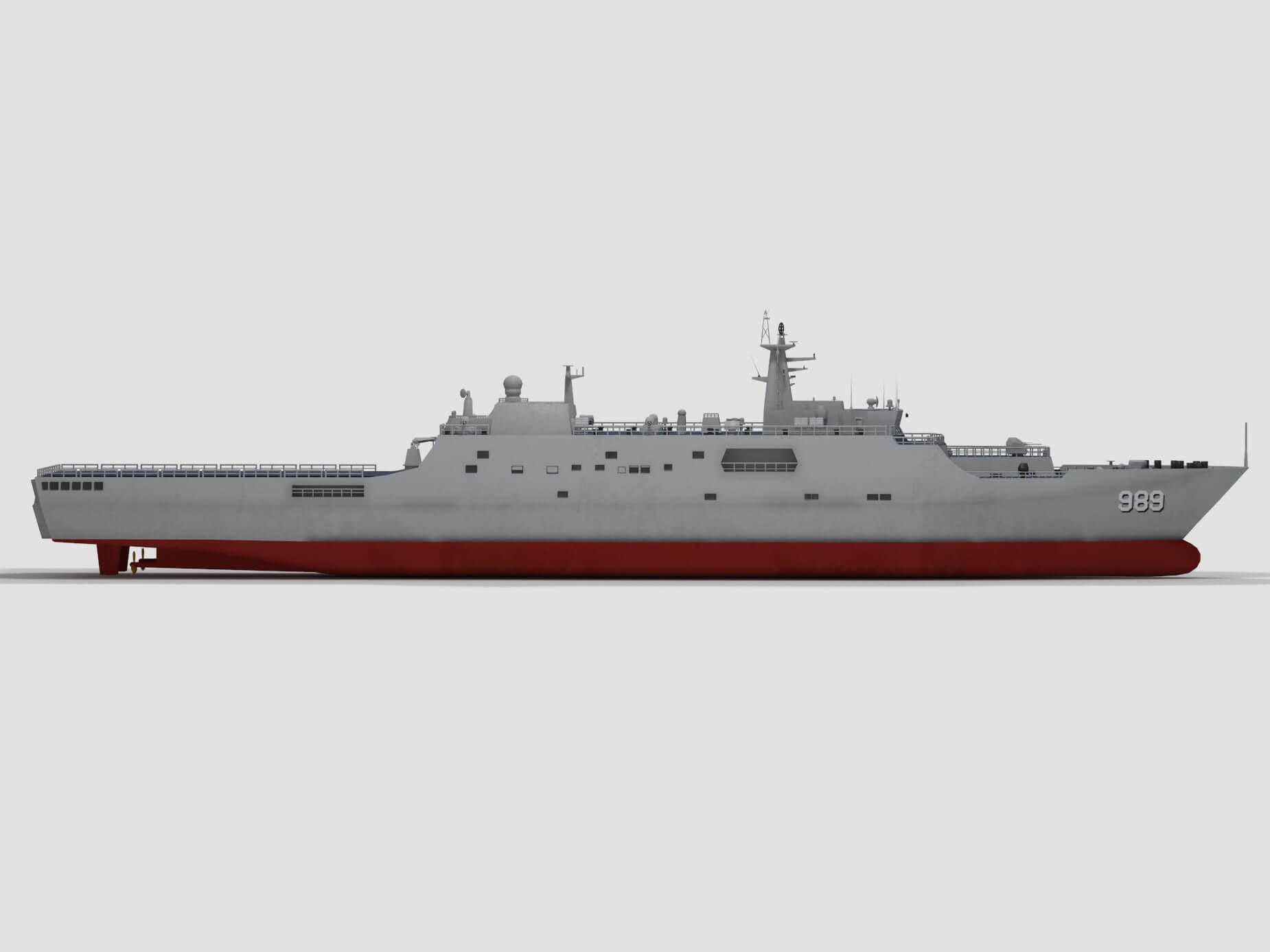 Changbai Shan Type 071 Yuzhao Class Amphibious Transport - 3D Model by ...