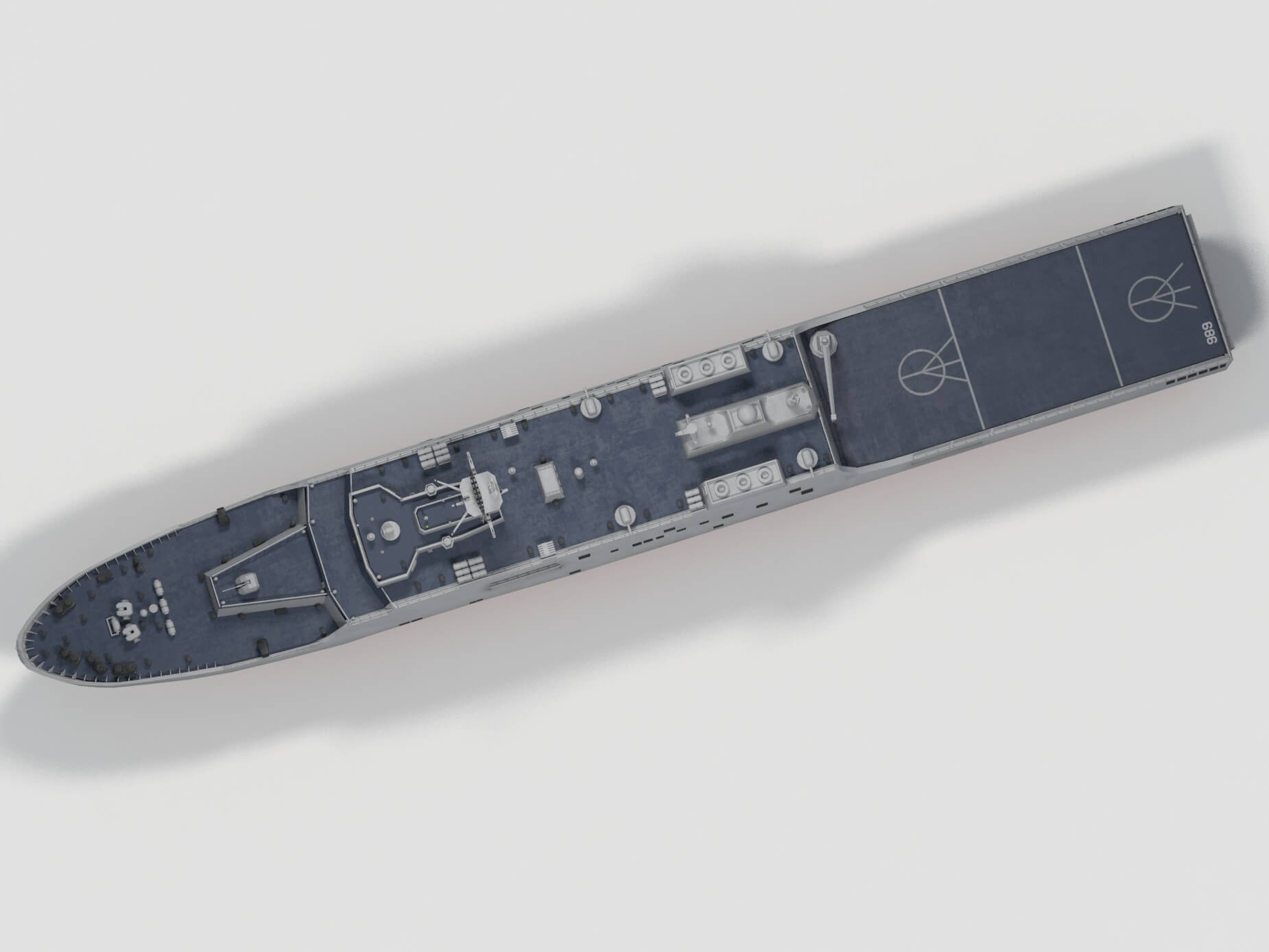 Changbai Shan Type 071 Yuzhao Class Amphibious Transport - 3D Model by ...