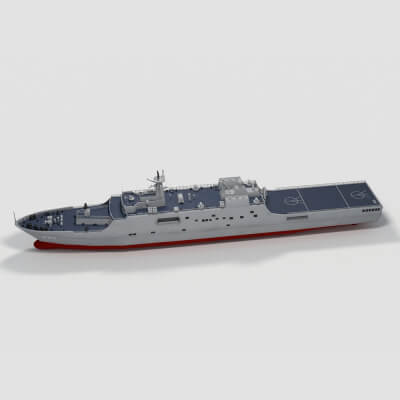 Changbai Shan Type 071 Yuzhao Class Amphibious Transport - 3D Model by ...