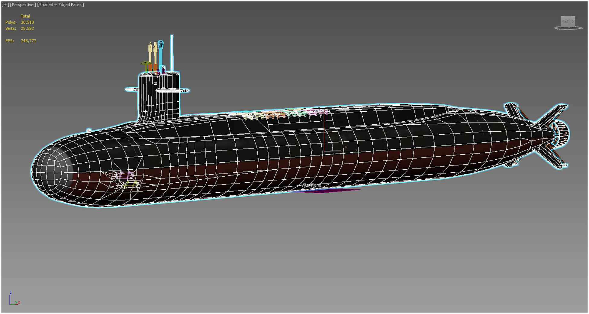 Columbia Class Submarine - 3D Model by FiniasK
