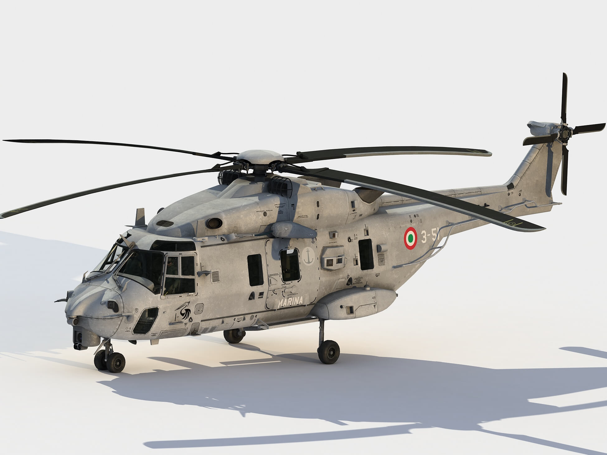 Eurocopter NH90 Helicopter - 3D Model by FiniasK