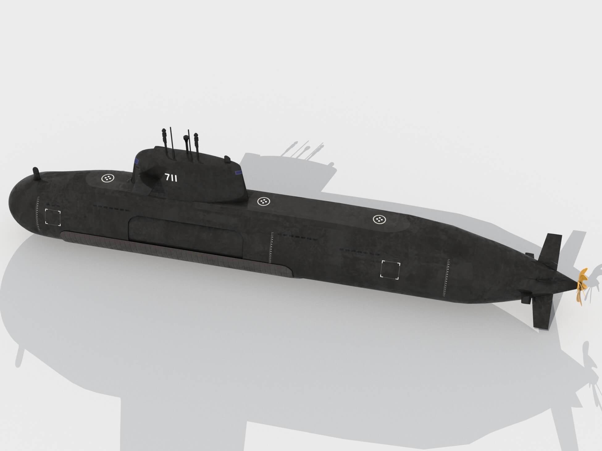 Hai Kun Class Submarine - 3D Model by FiniasK