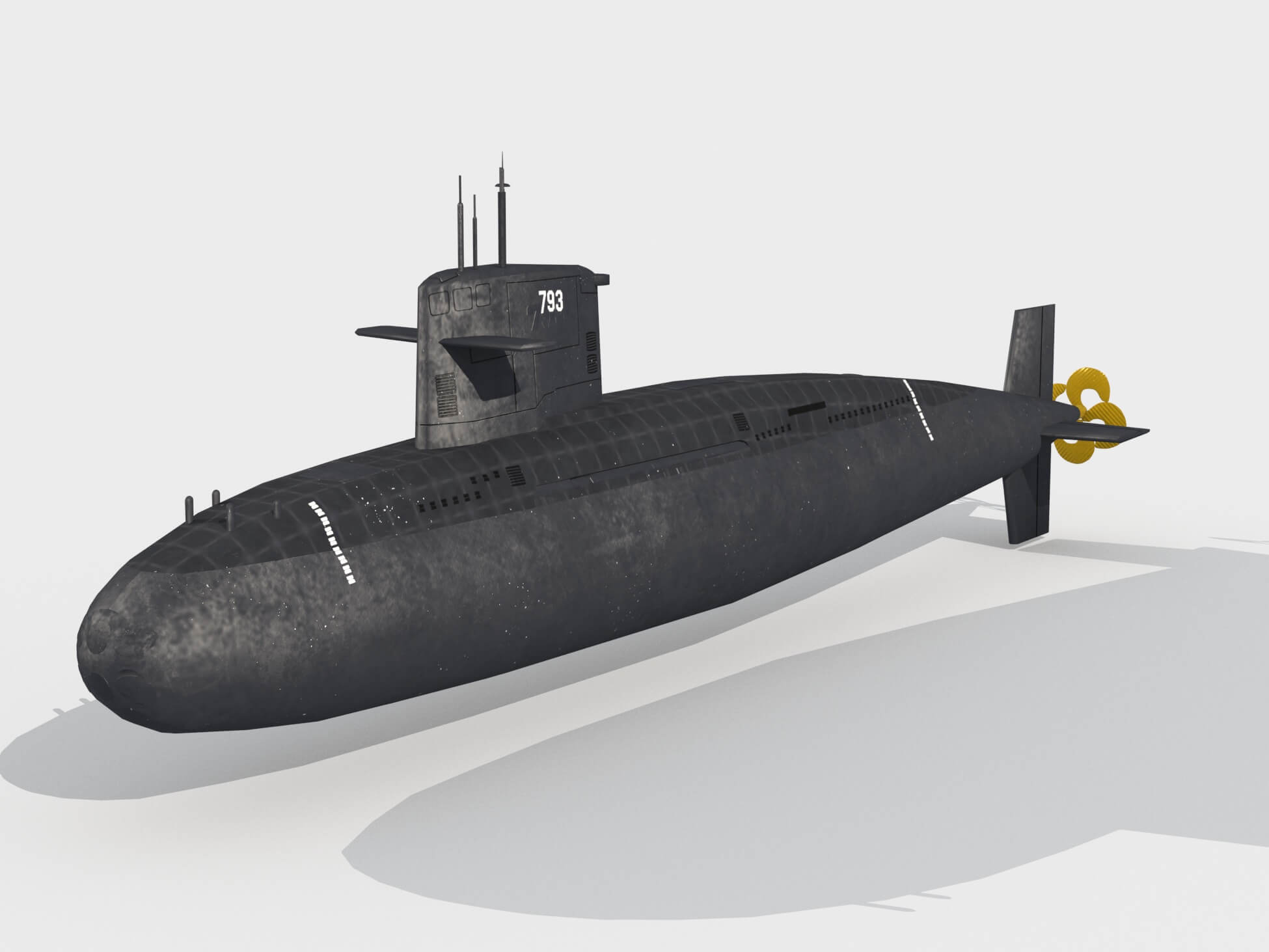 Hai Lung Class Submarine Improved 3d Model By Finiask
