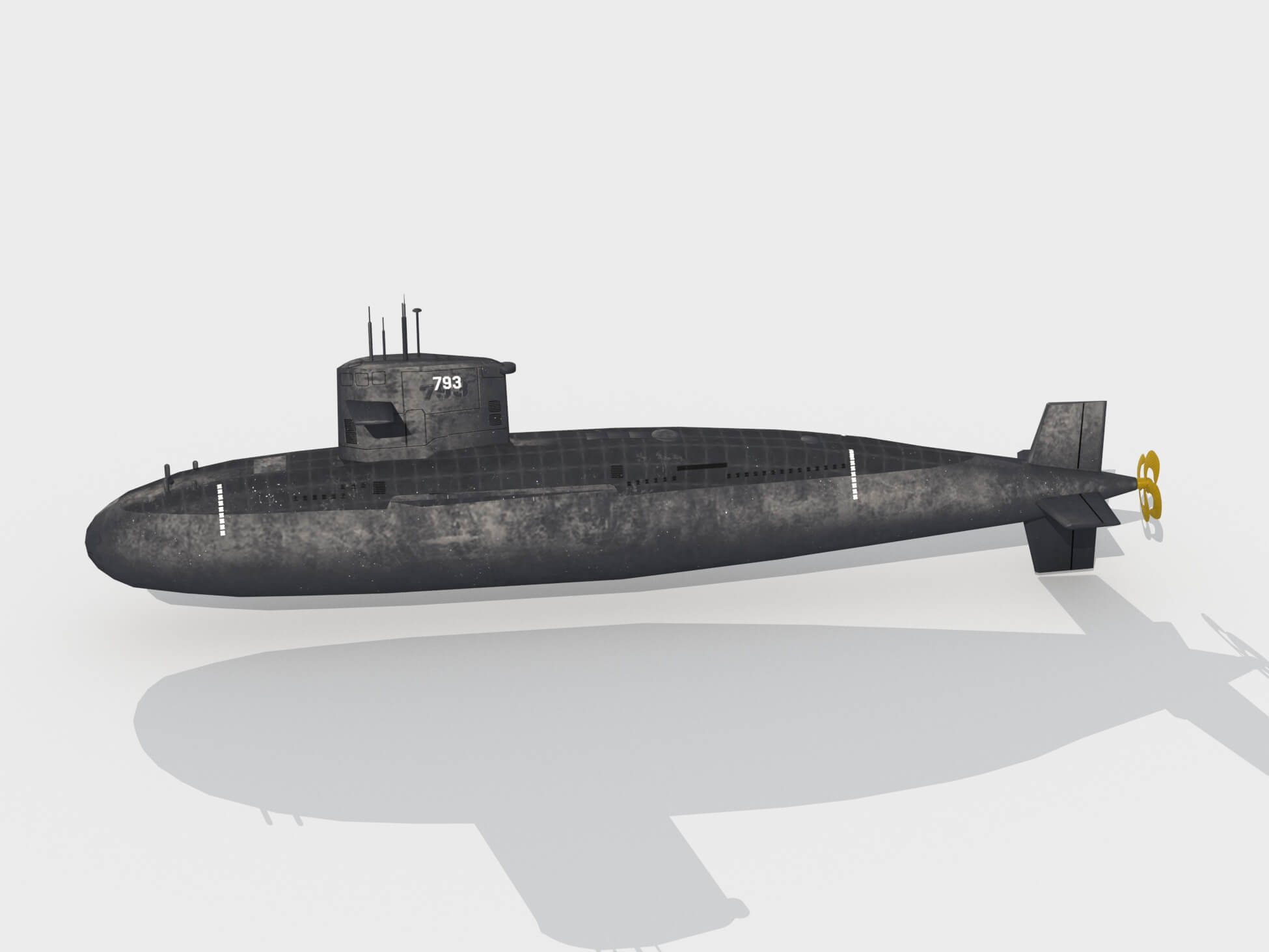 Hai Lung Class Submarine Improved 3d Model By Finiask