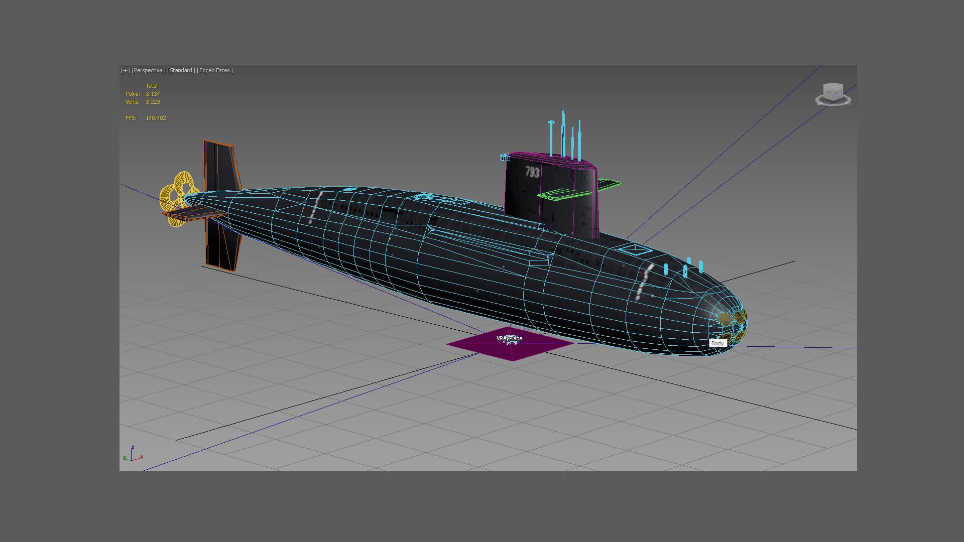 Hai Lung Class Submarine Improved 3d Model By Finiask
