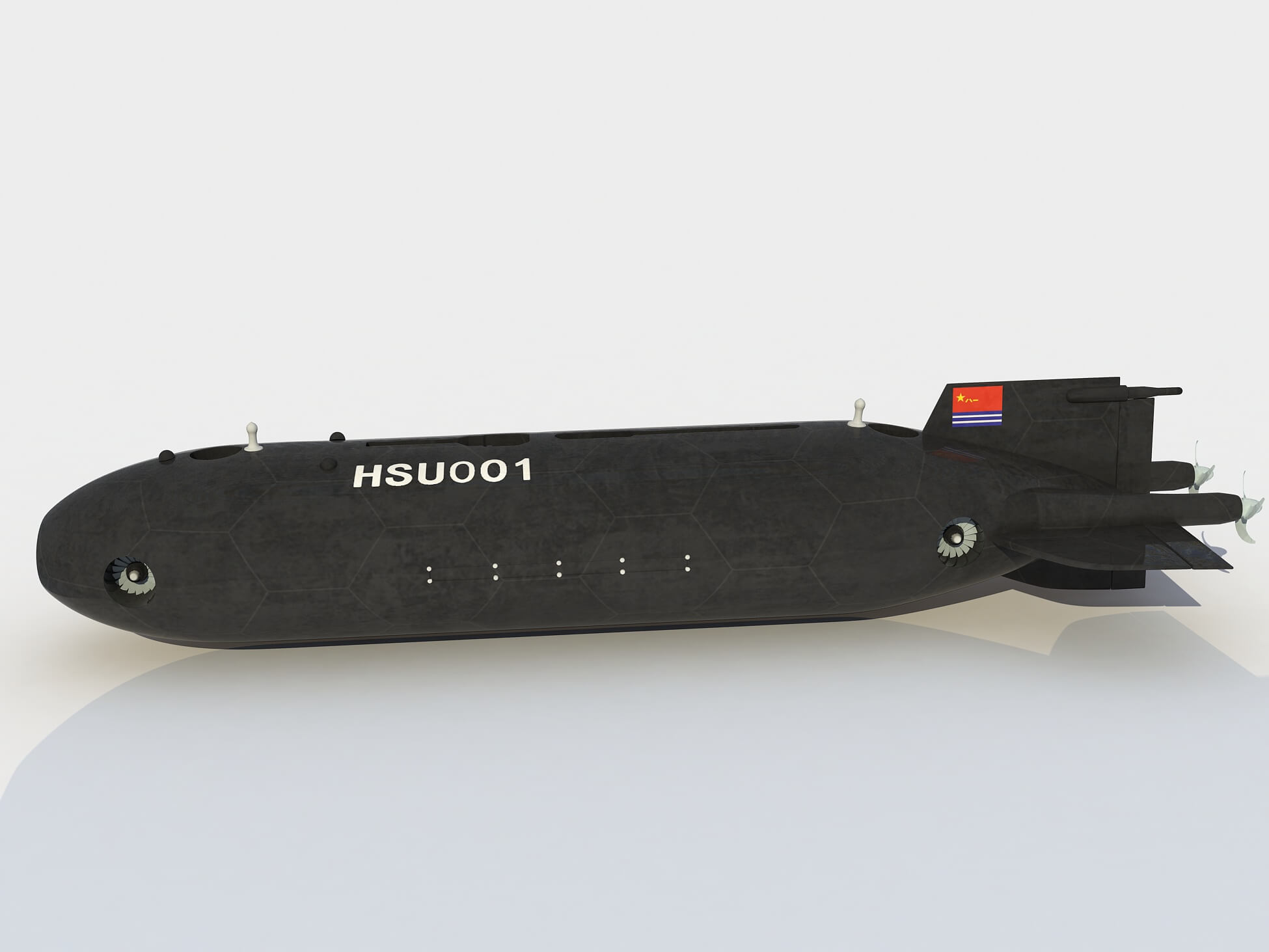 HSU-001 Submarine Drone 3D Model by FiniasK