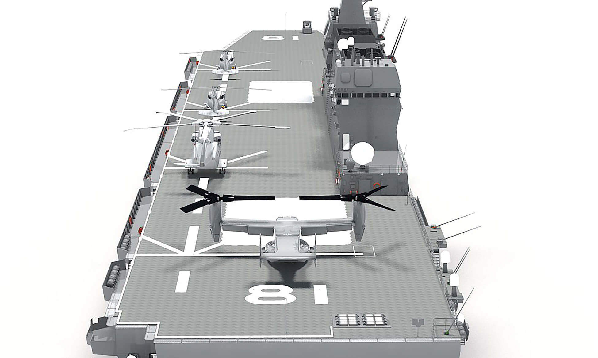 Hyuga Class Helicopter Destroyer - 3D Model by FiniasK