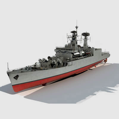 INS Beas Brahmaputra Class Frigate - 3D Model by FiniasK