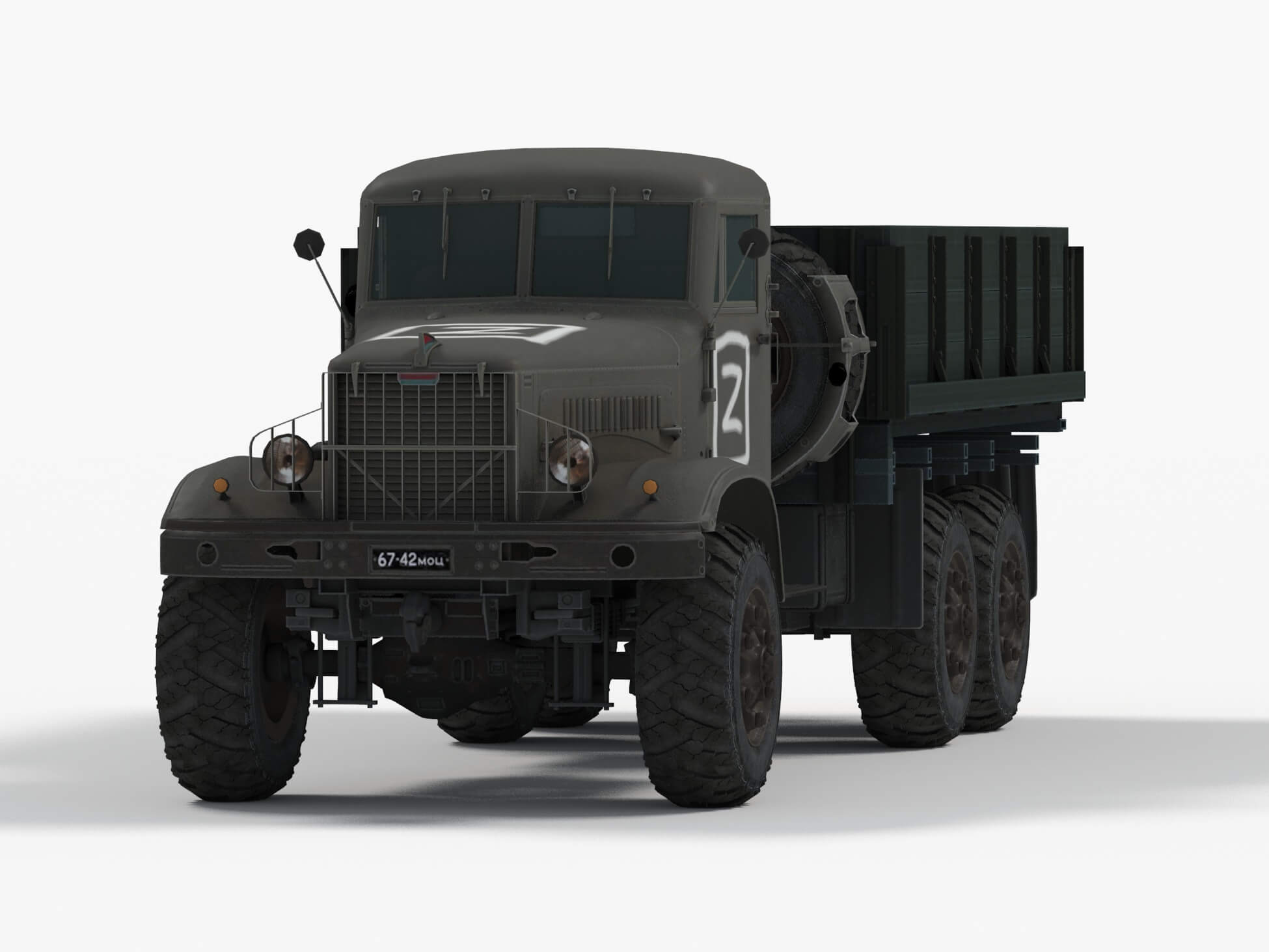 KrAZ-214B Truck 3D Model by FiniasK