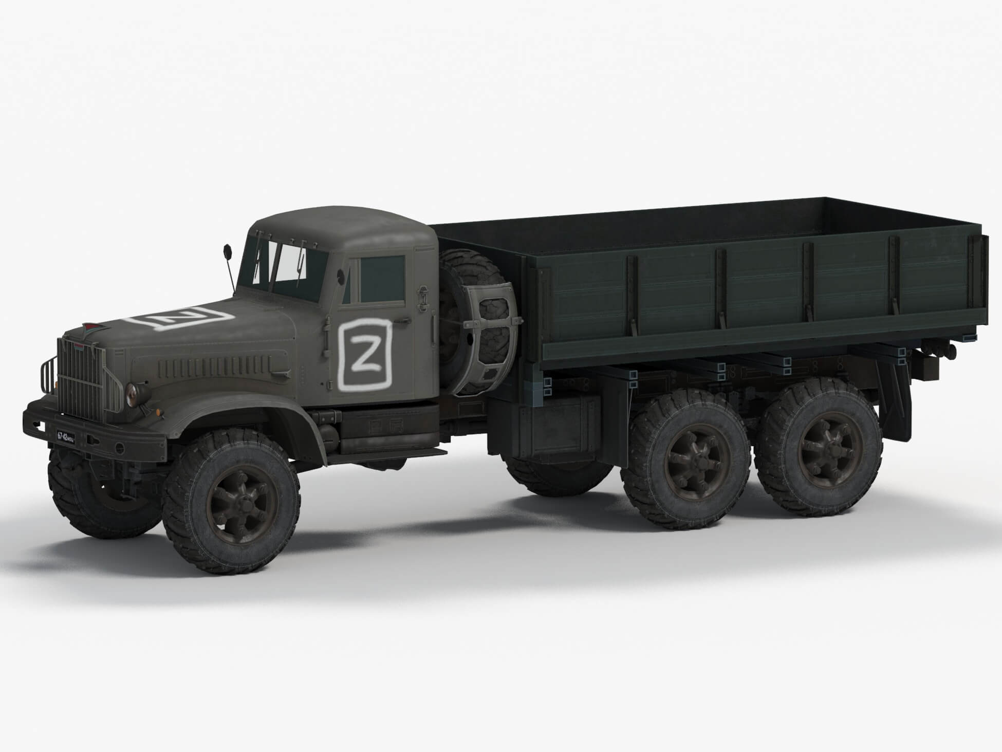 KrAZ-214B Truck 3D Model by FiniasK