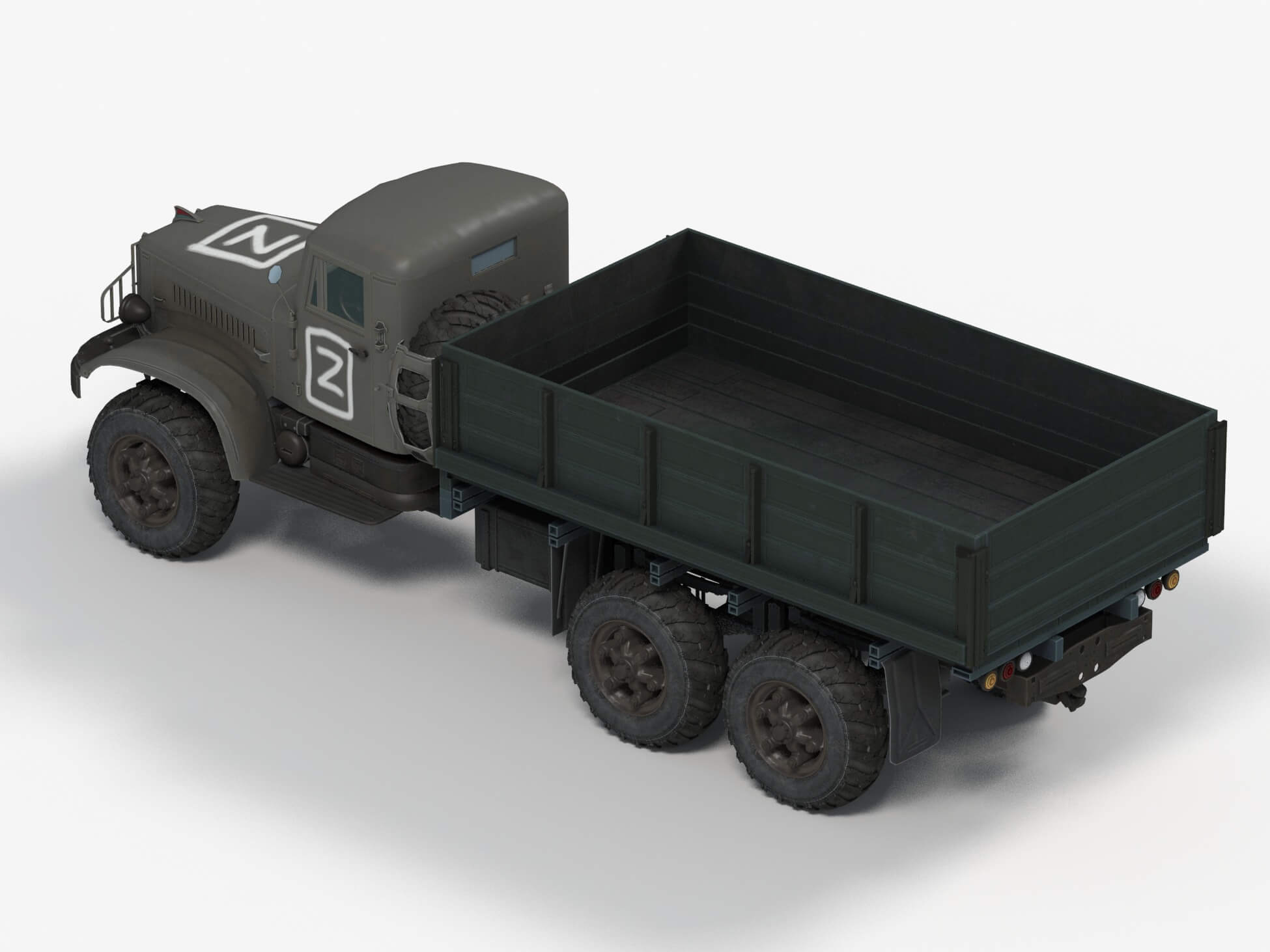 KrAZ-214B Truck 3D Model by FiniasK