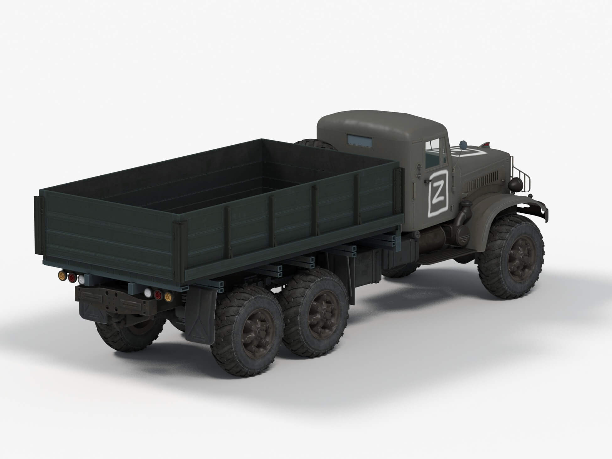 KrAZ-214B Truck 3D Model by FiniasK