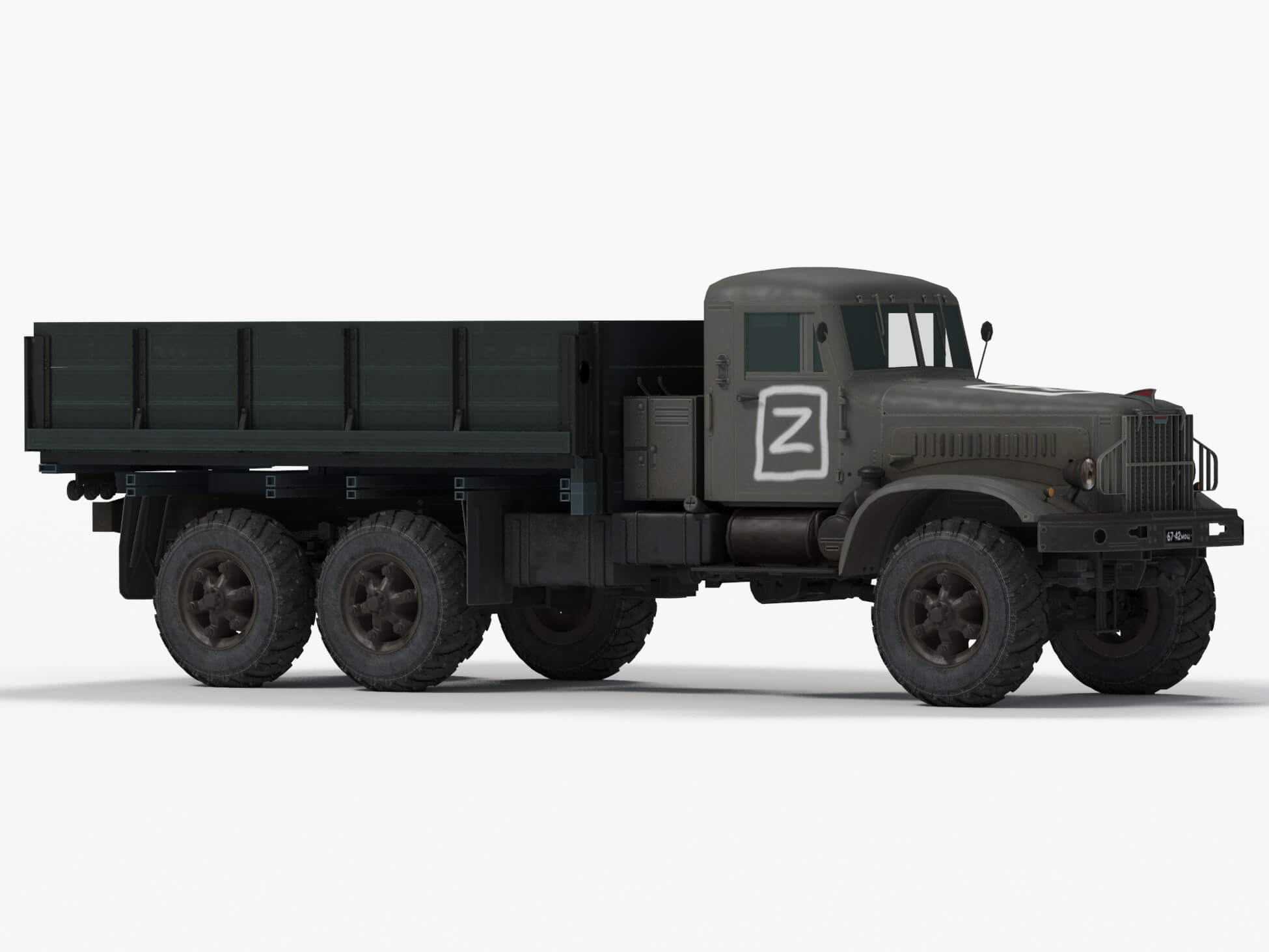 KrAZ-214B Truck 3D Model by FiniasK