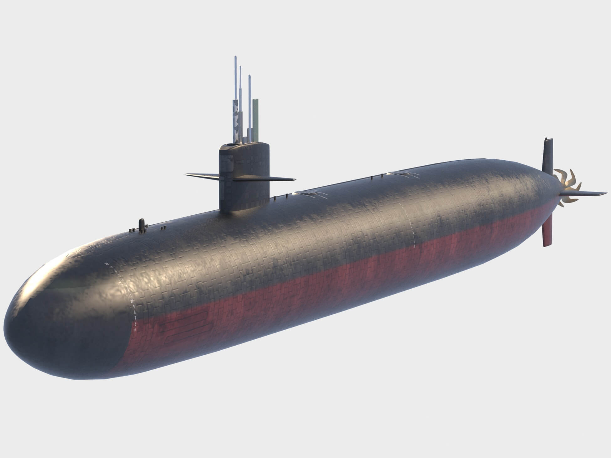 Los Angeles Batch II Class Submarine - 3D Model by FiniasK