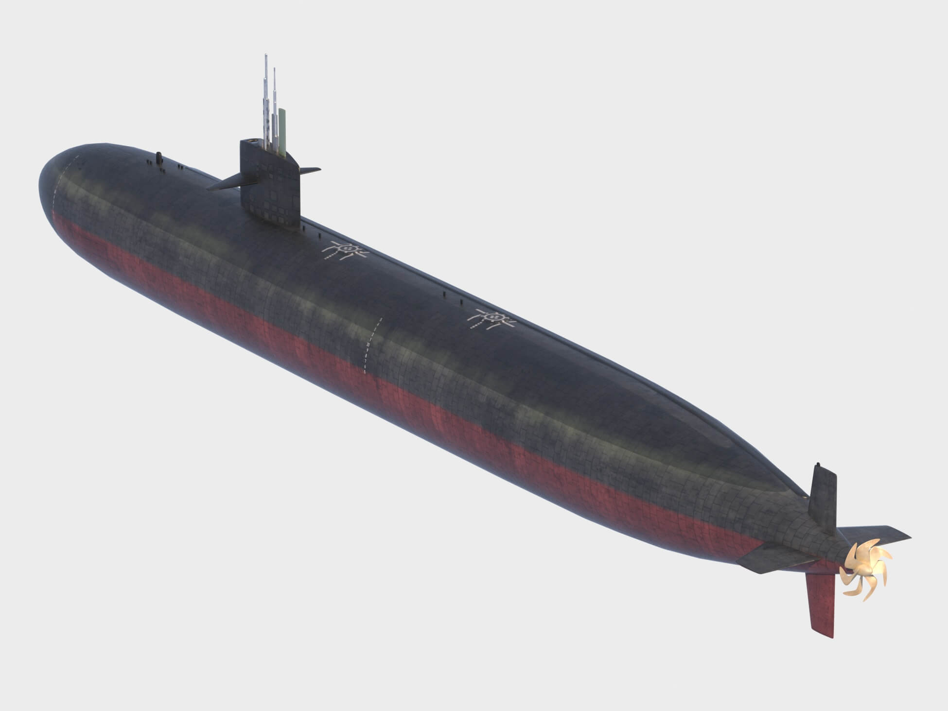 Los Angeles Batch II Class Submarine - 3D Model by FiniasK