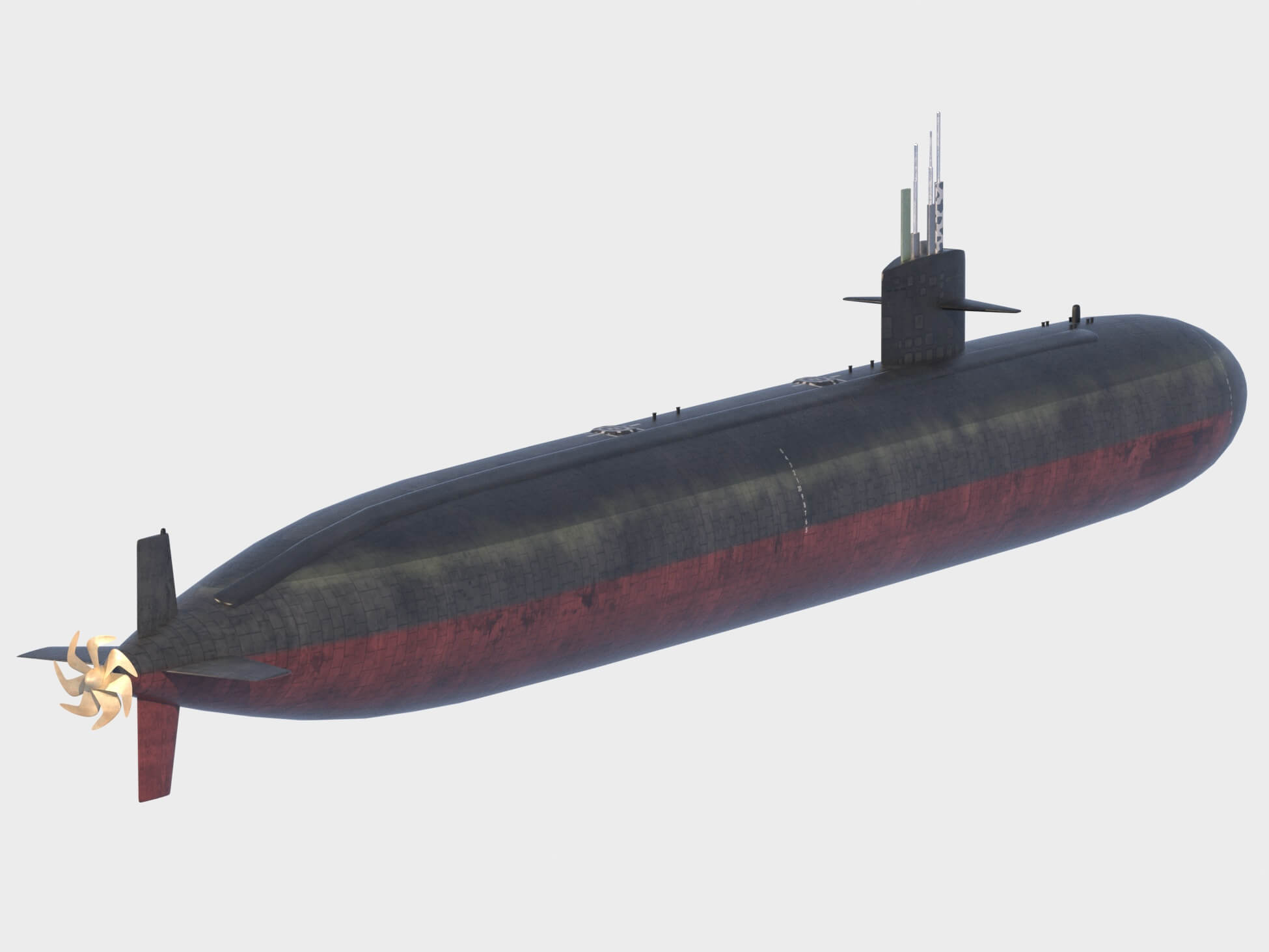 Los Angeles Batch II Class Submarine - 3D Model by FiniasK