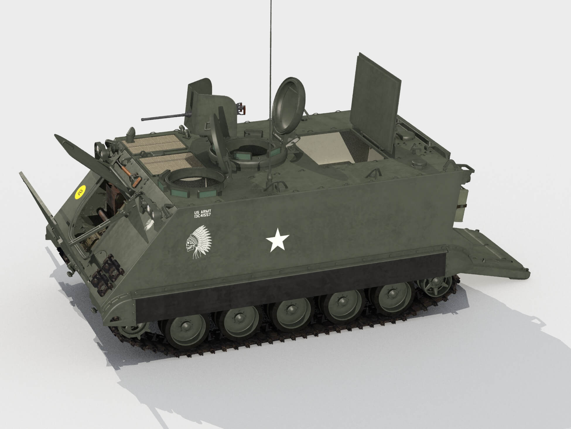 M-113 A1 Armored Personal Carrier APC 3D Model by FiniasK