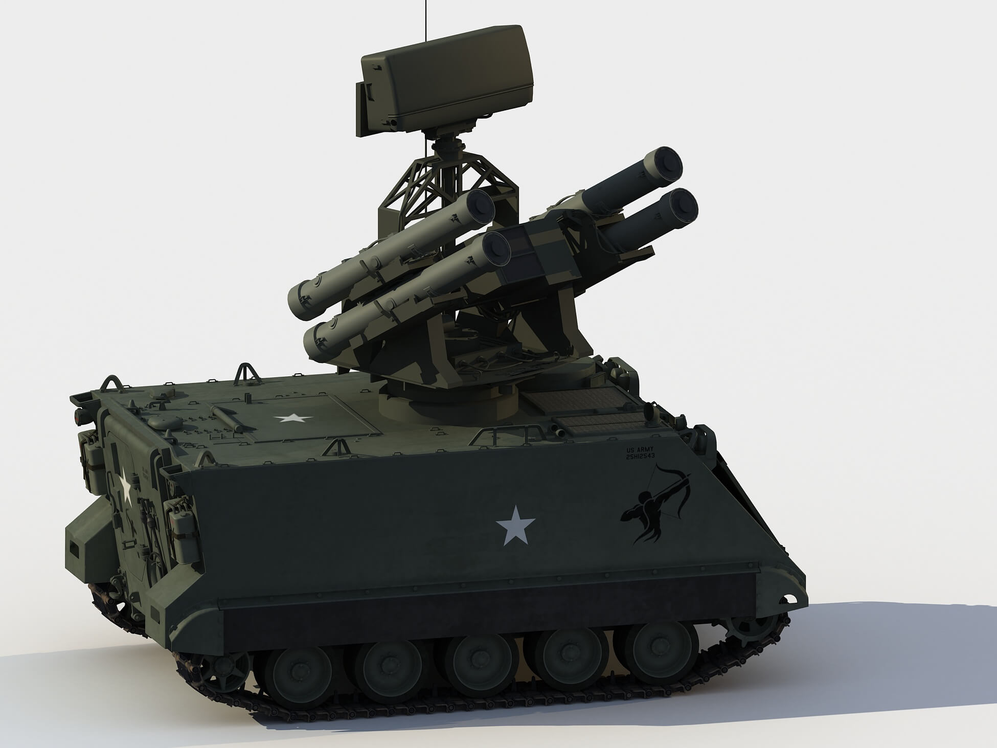 M-113 ASRAD-R SPAAG System 3D Model by FiniasK