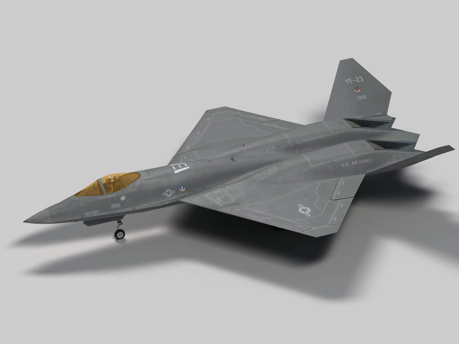 Northrop YF-23 3D Model by FiniasK
