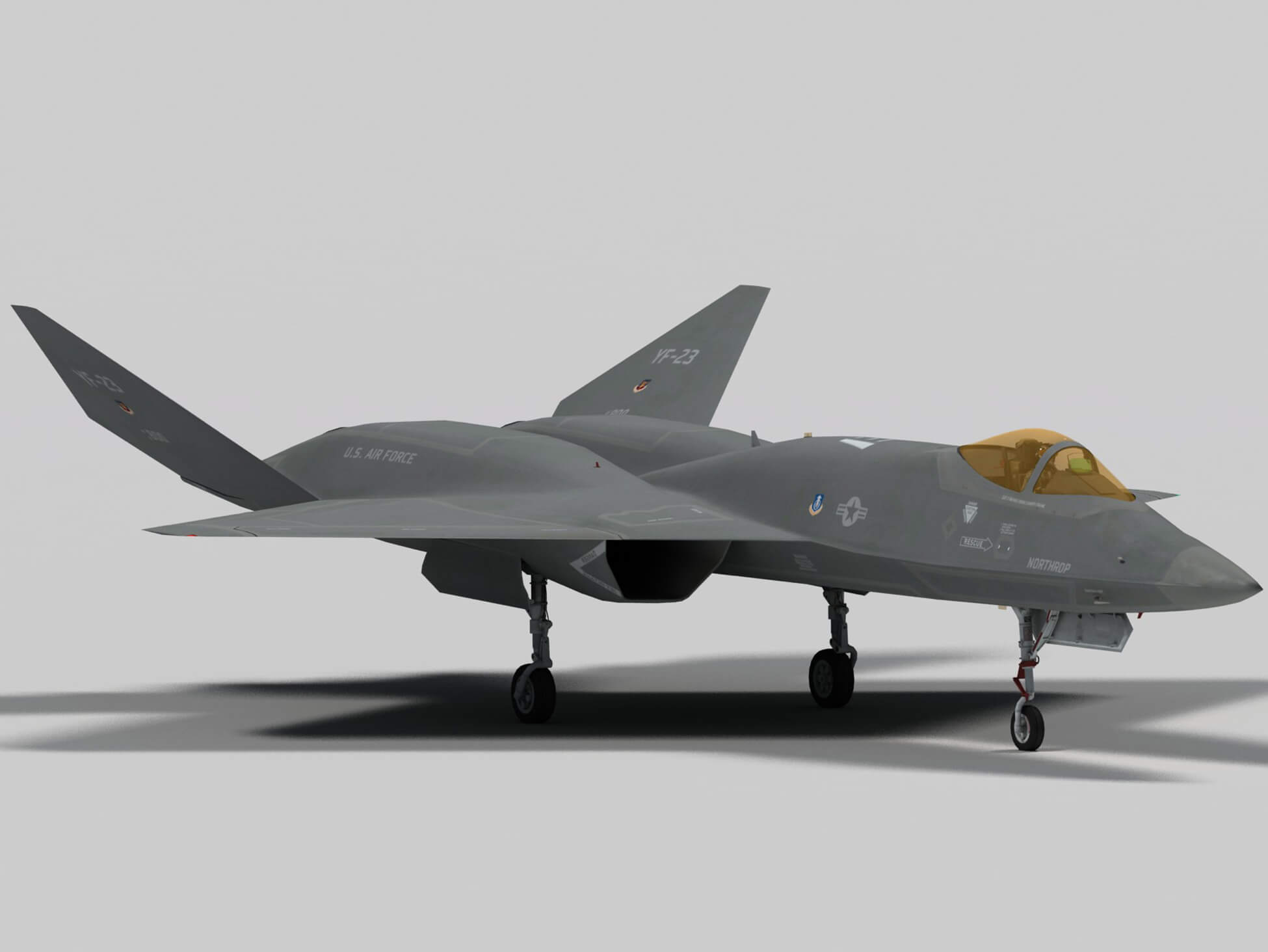 Northrop YF-23 3D Model by FiniasK