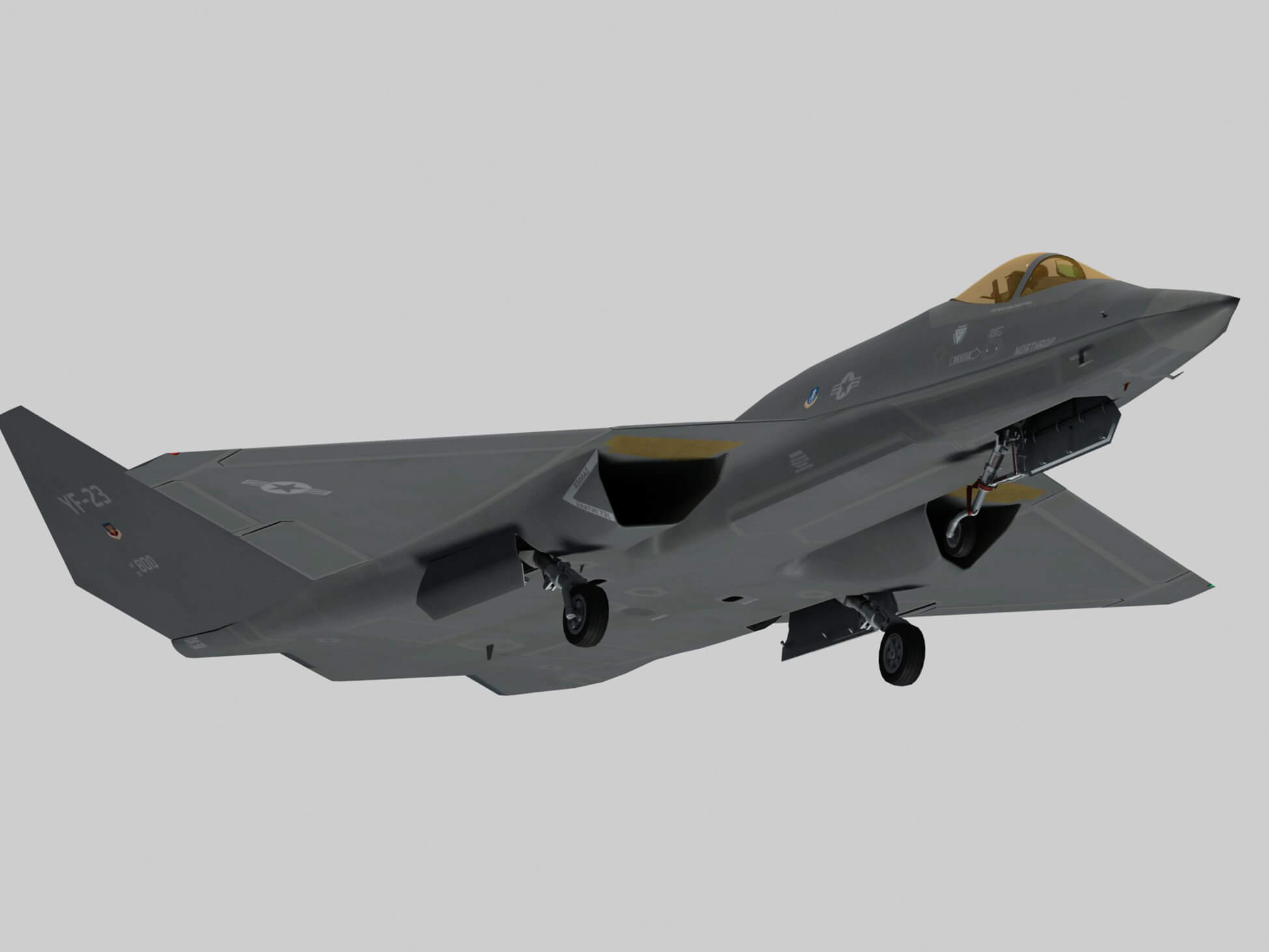 Northrop YF-23 3D Model by FiniasK