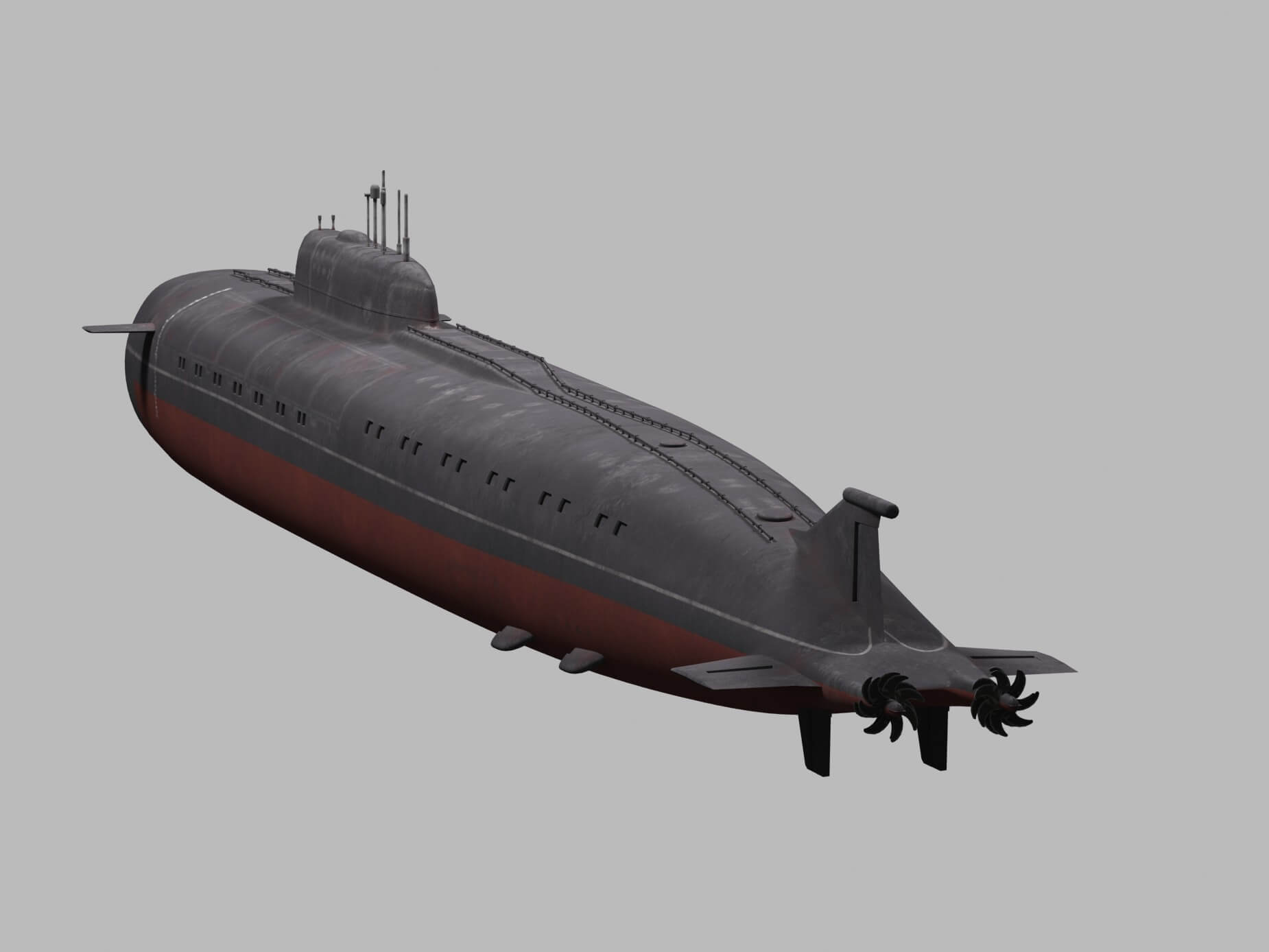 Oscar Class Submarine - 3D Model by FiniasK