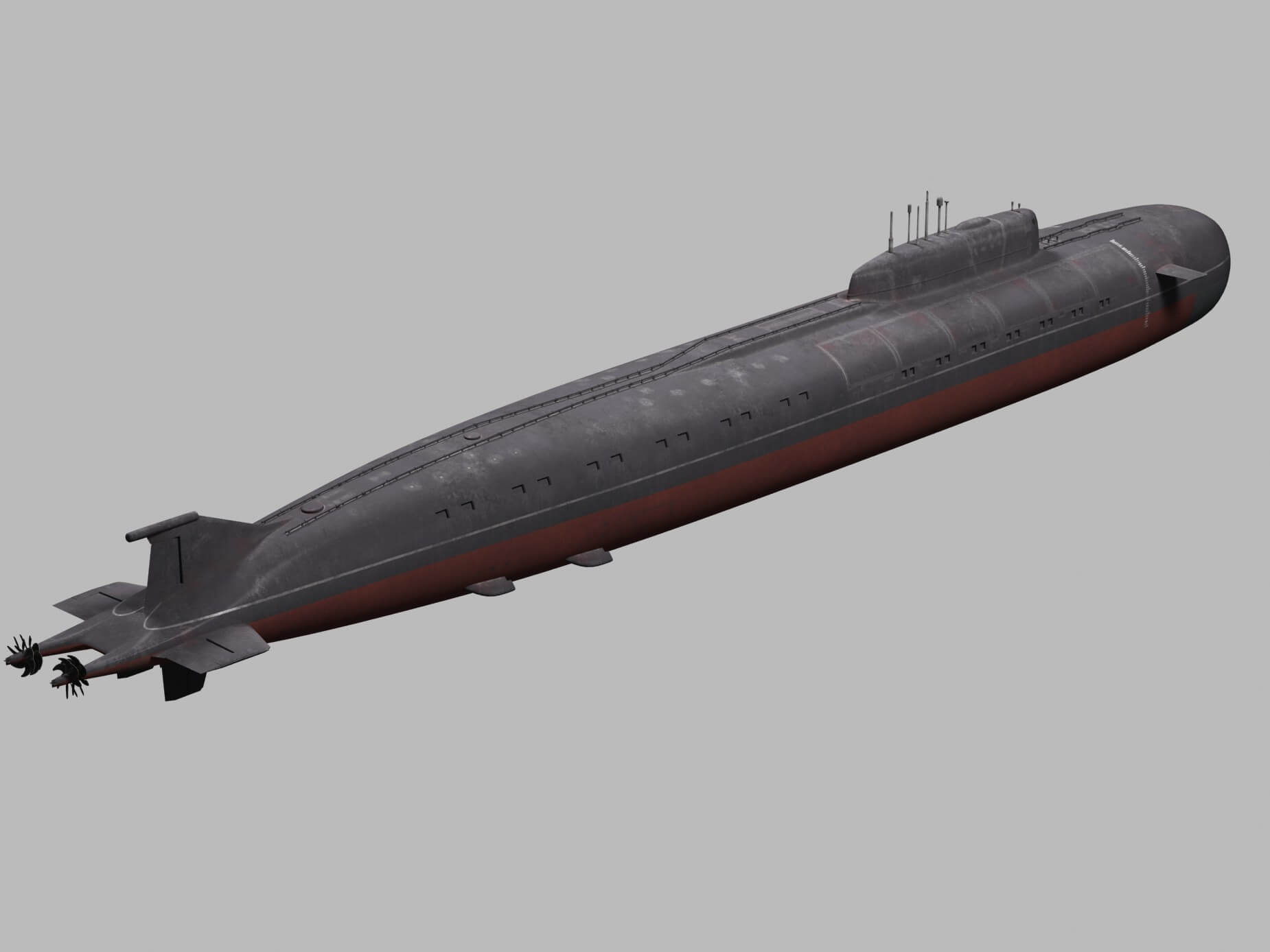 Oscar Class Submarine - 3D Model by FiniasK