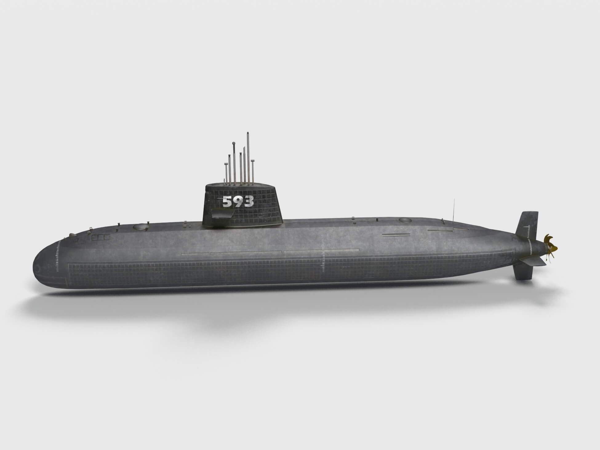 Oyashio Class Submarine - 3D Model by FiniasK