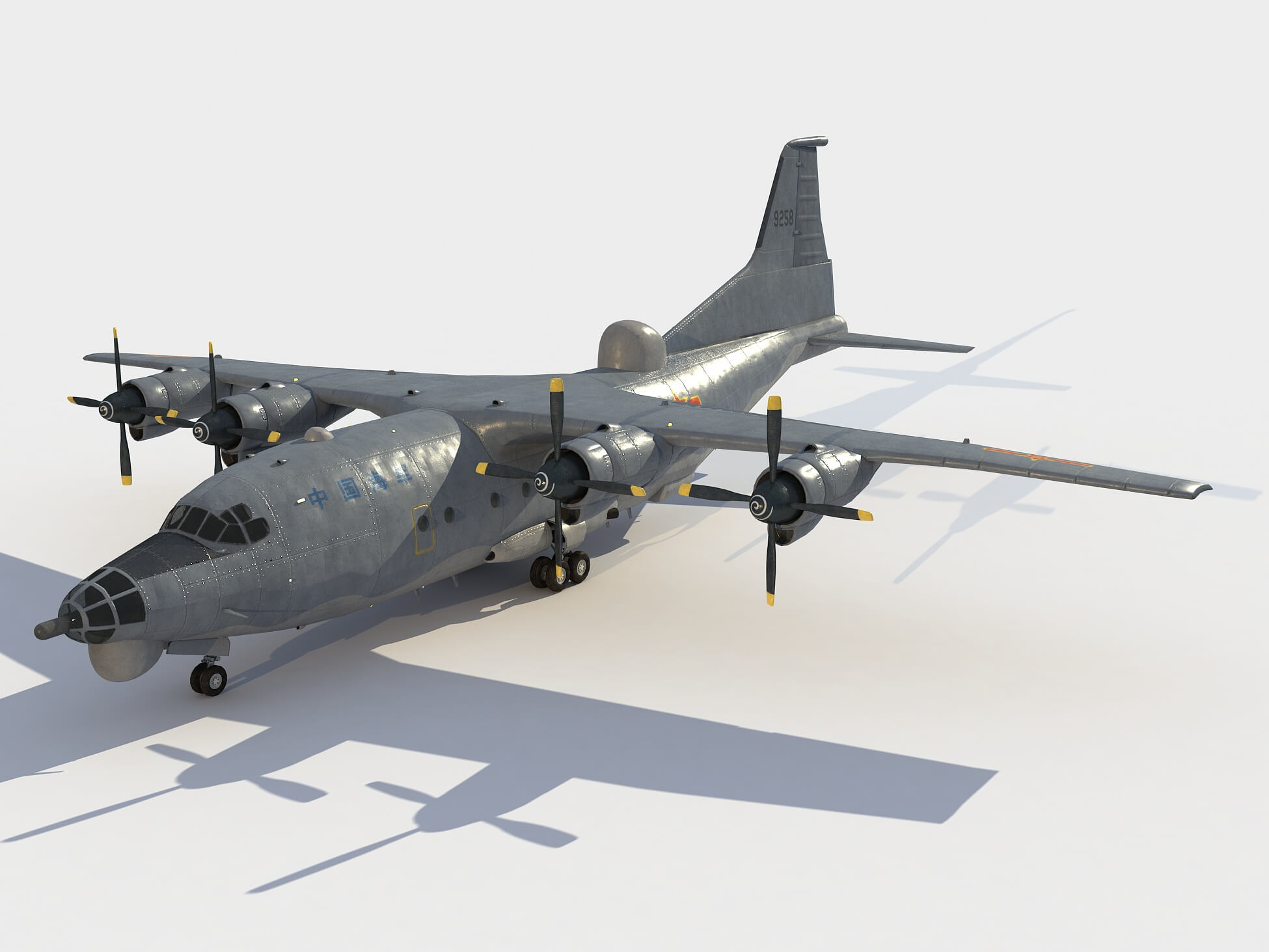 Shaanxi Y-8 GX2 ELINT II Version 3D Model by FiniasK