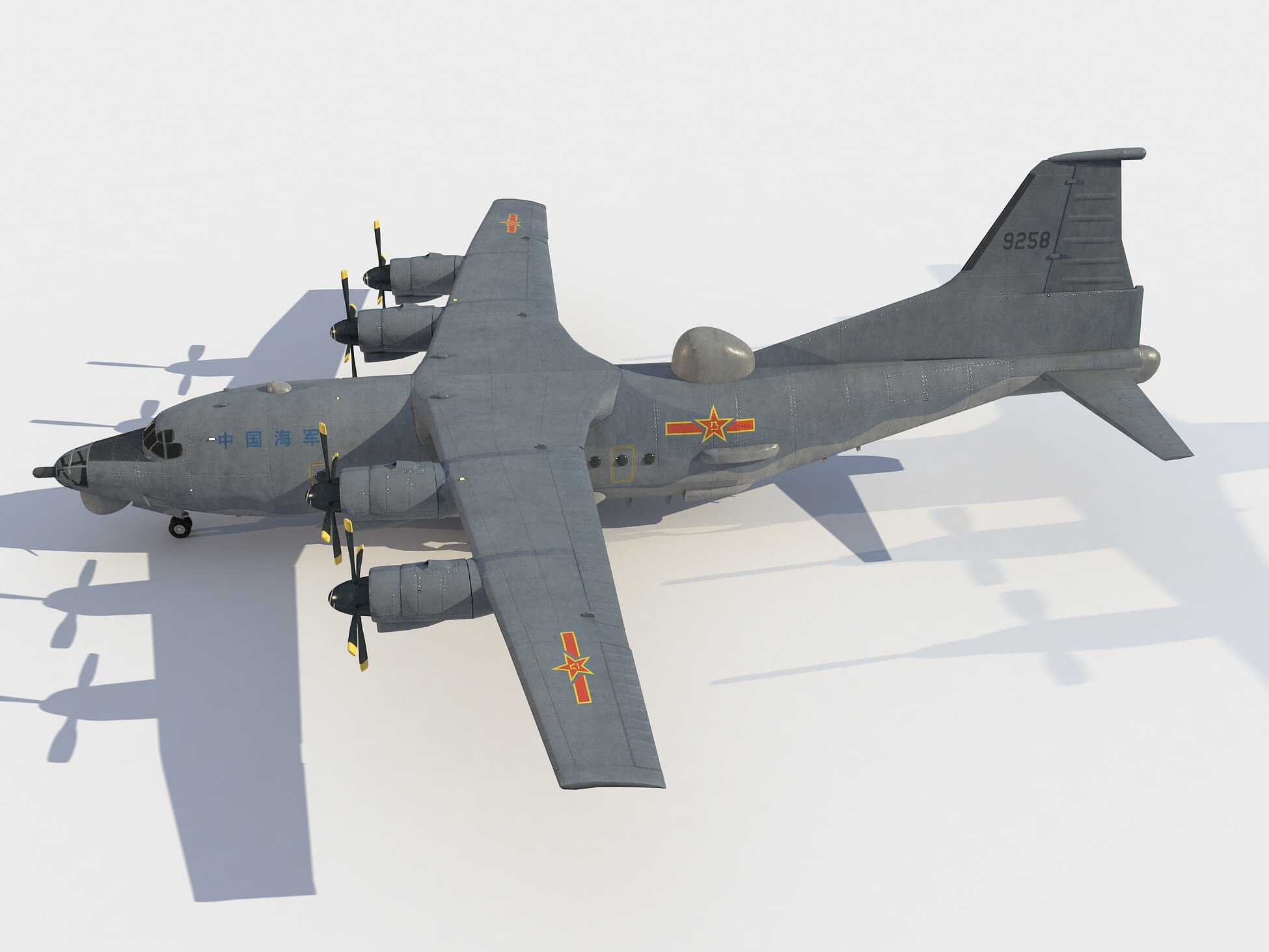 Shaanxi Y-8 GX2 ELINT II Version 3D Model by FiniasK