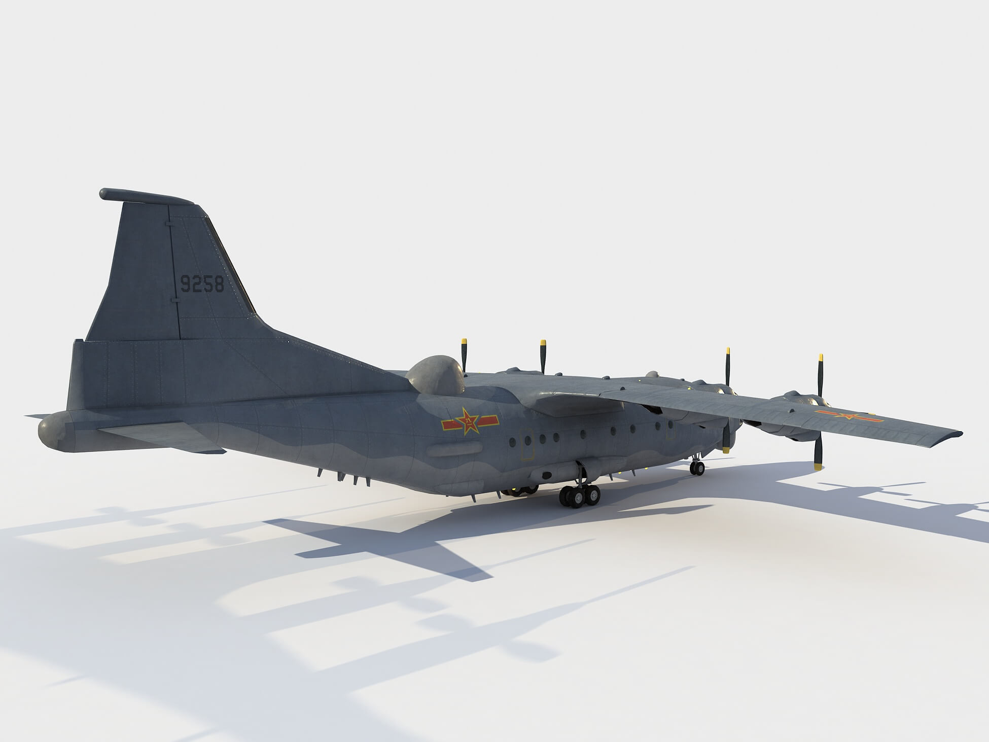 Shaanxi Y-8 GX2 ELINT II Version 3D Model by FiniasK