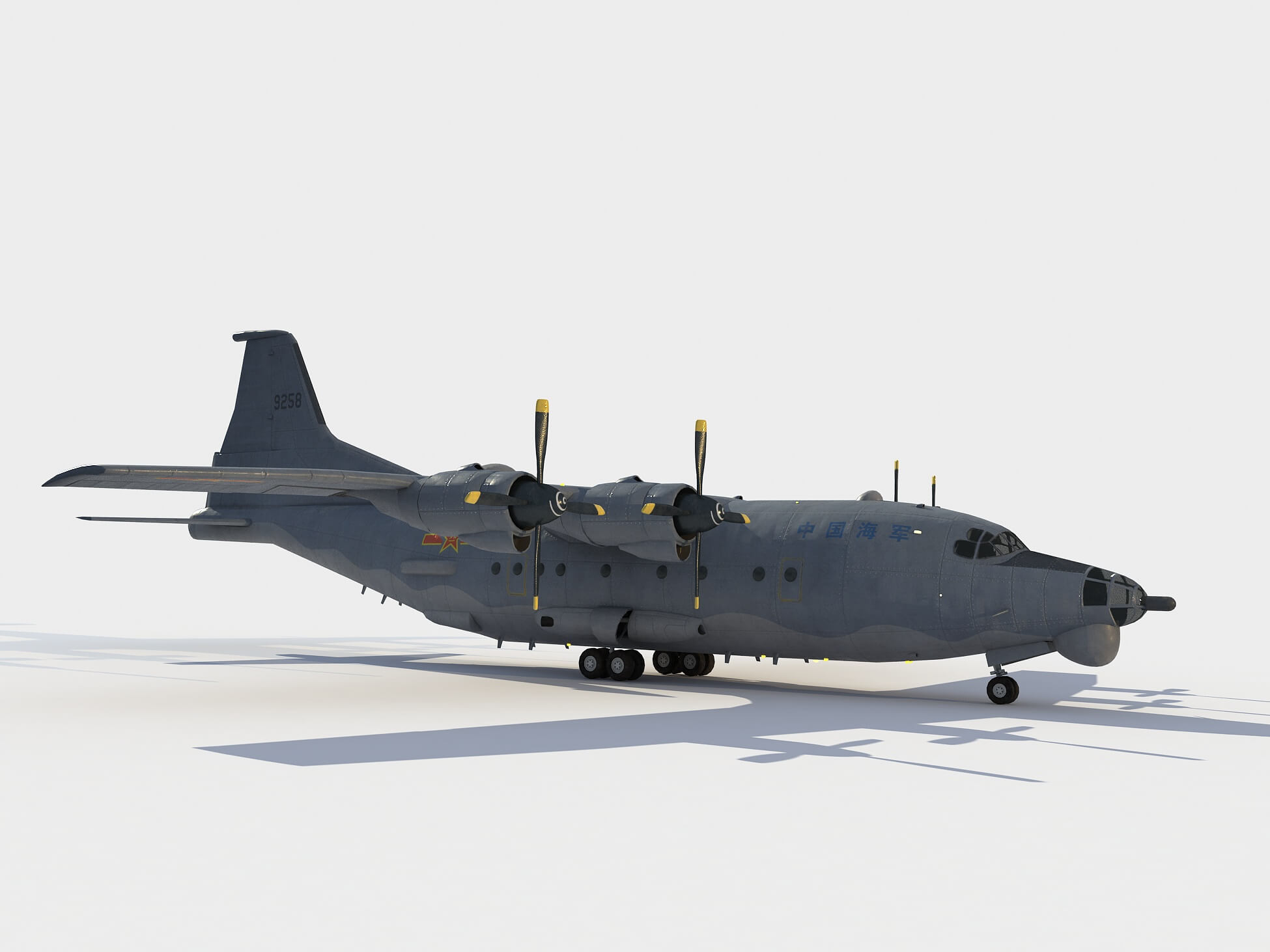 Shaanxi Y-8 GX2 ELINT II Version 3D Model by FiniasK