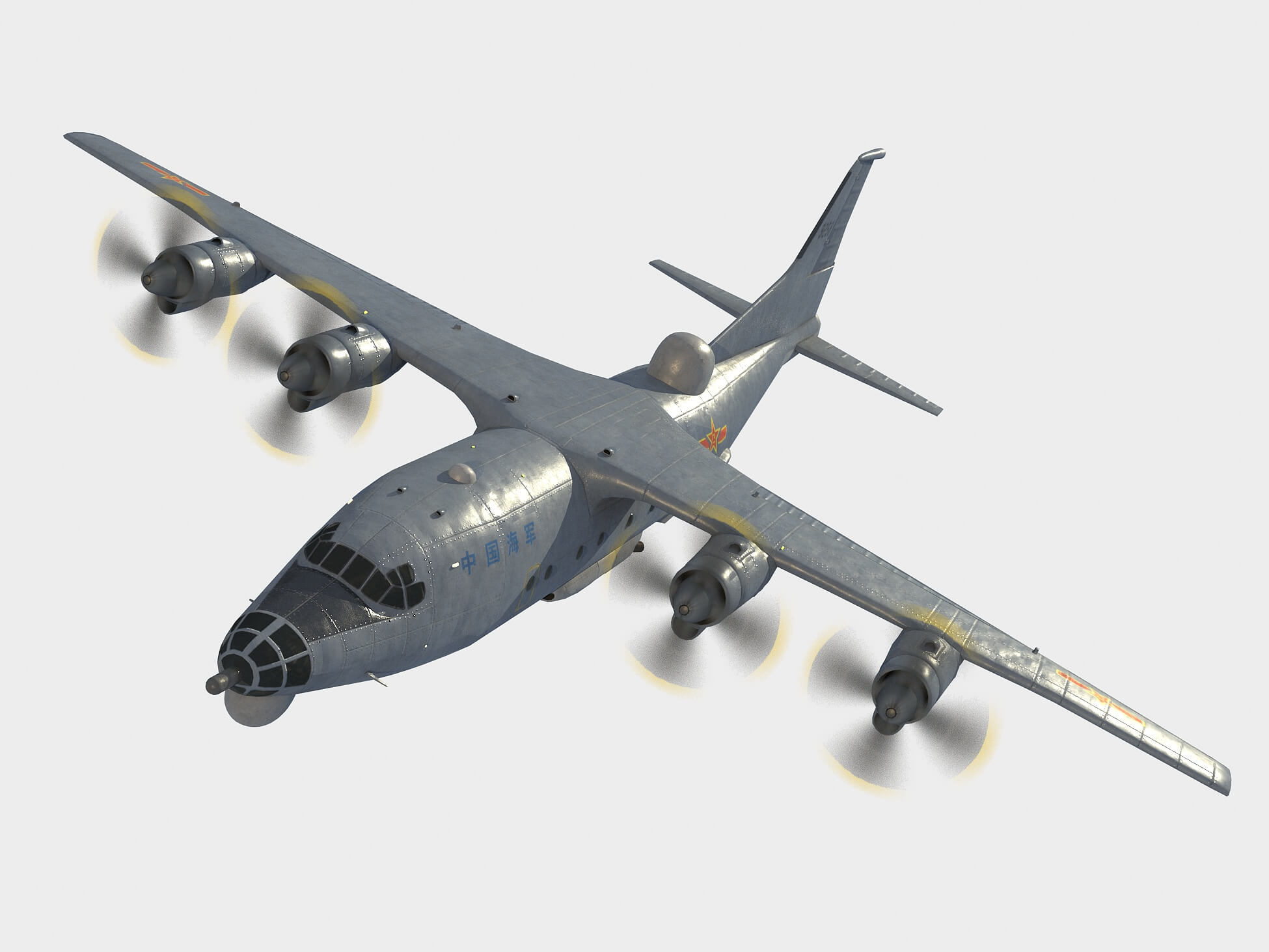 Shaanxi Y-8 GX2 ELINT II Version 3D Model by FiniasK