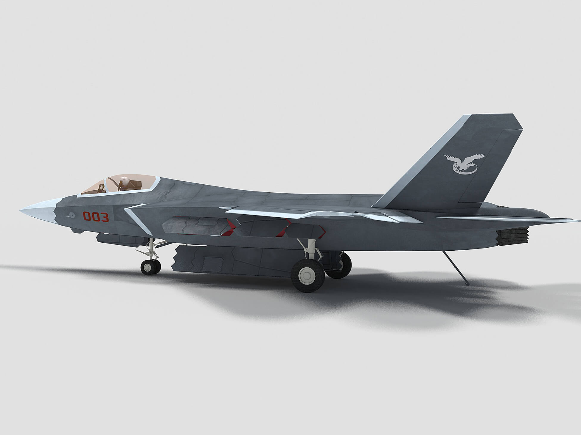 Shenyang J-31 / J-35 Gyrfalcon 3D Model by FiniasK