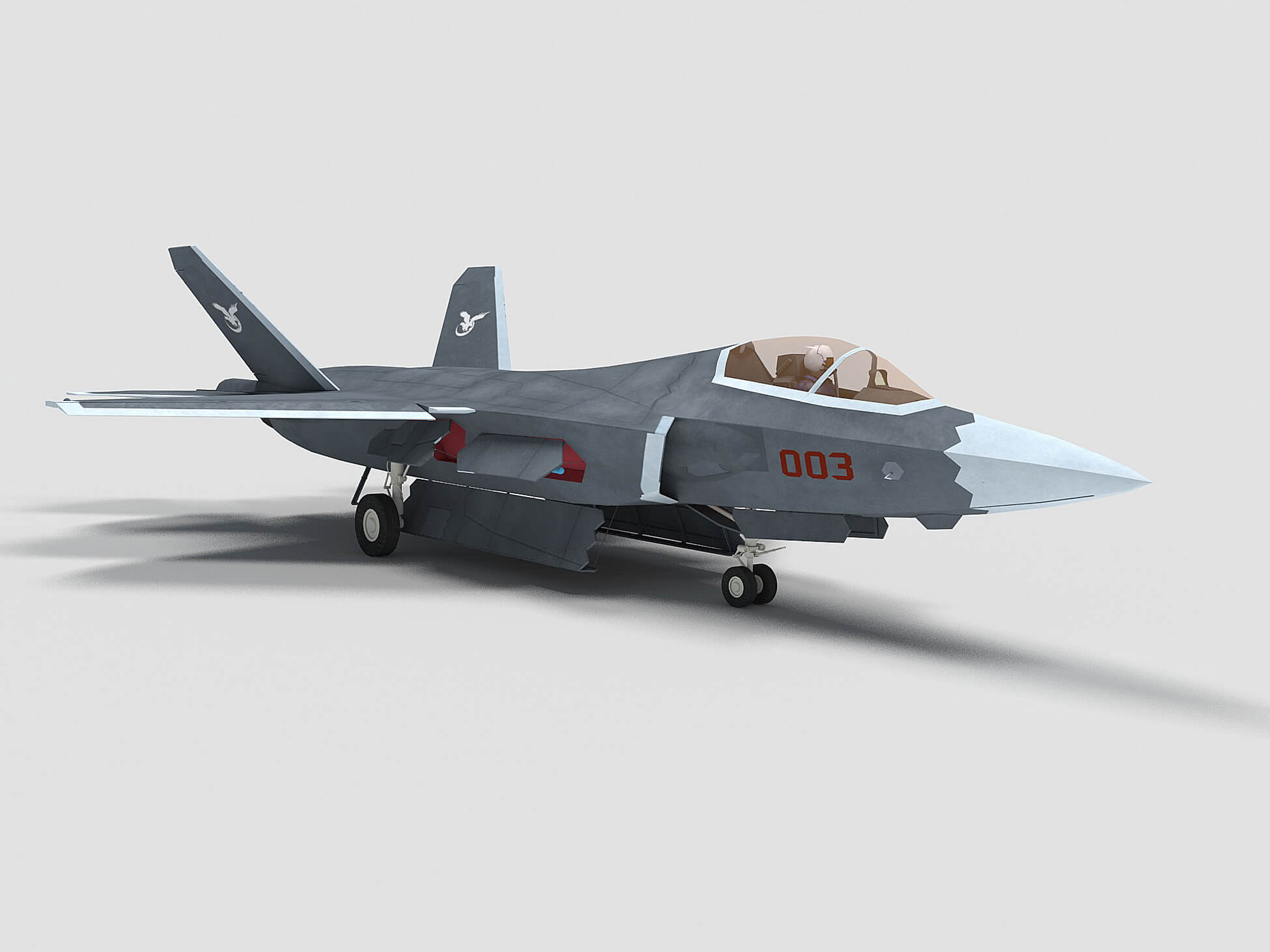 Shenyang J-31 / J-35 Gyrfalcon 3D Model by FiniasK