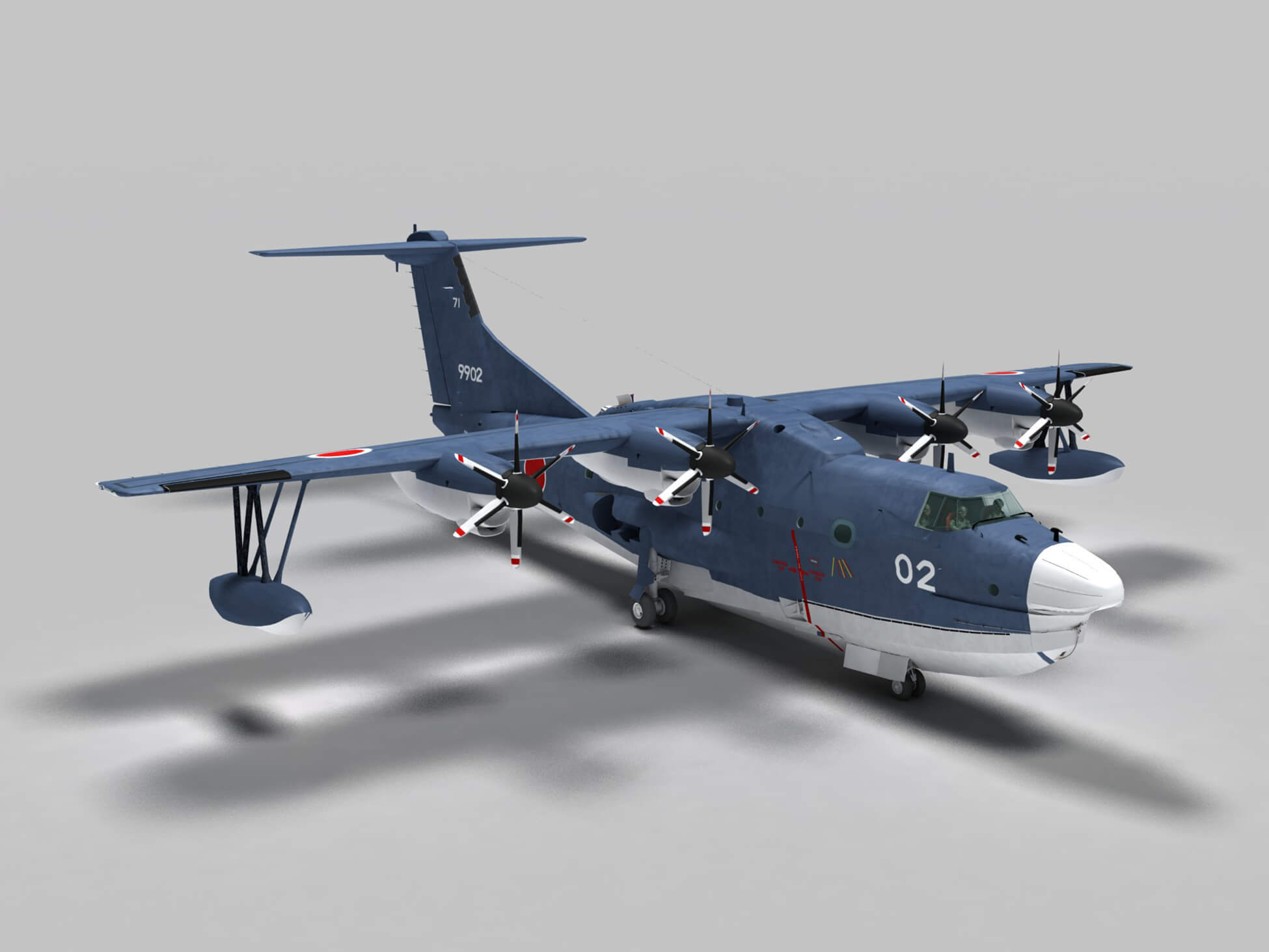 Shinmaywa US-2 3D Model by FiniasK