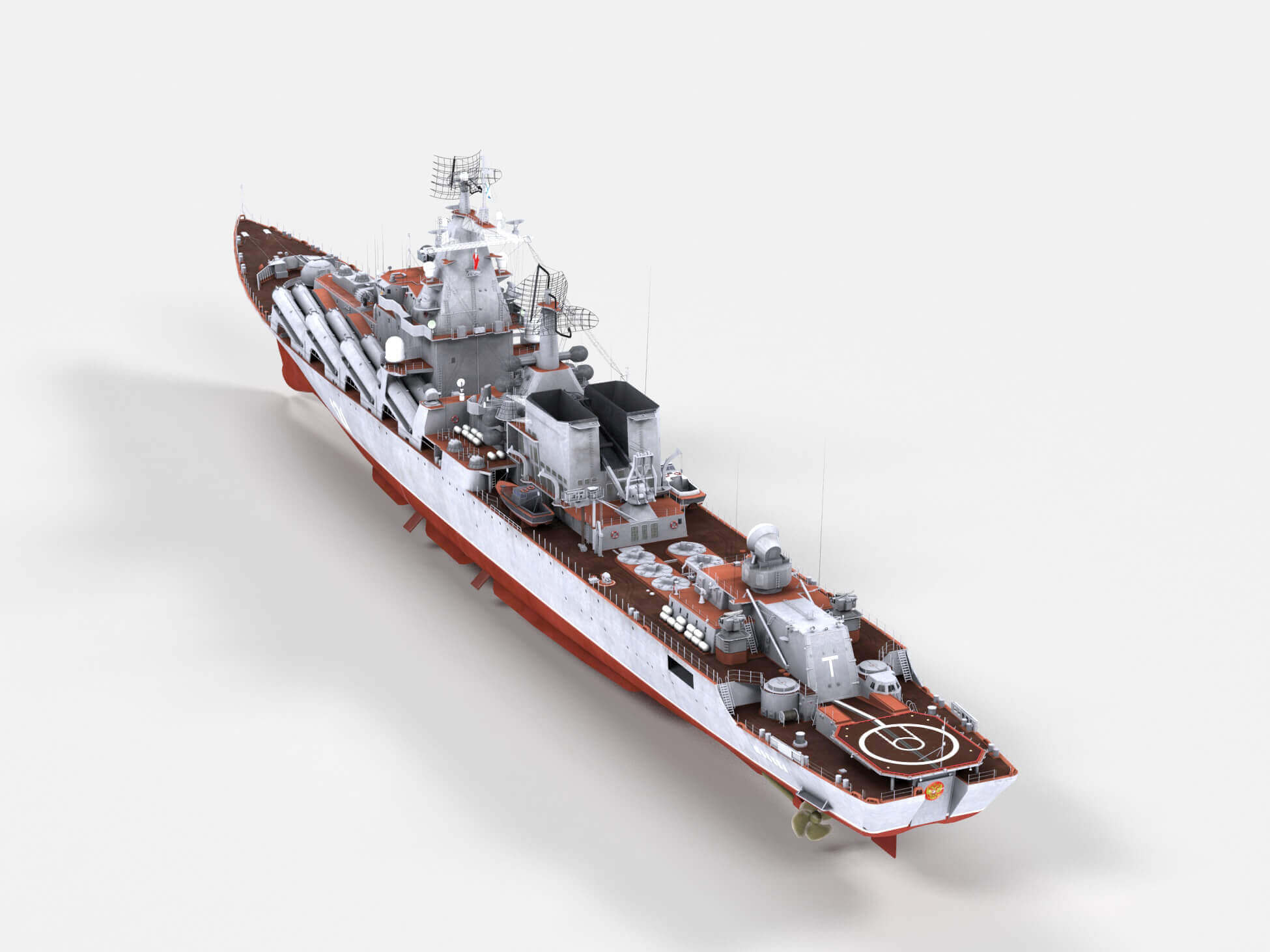Moskva 121 Slava Class Cruiser - 3D Model by FiniasK