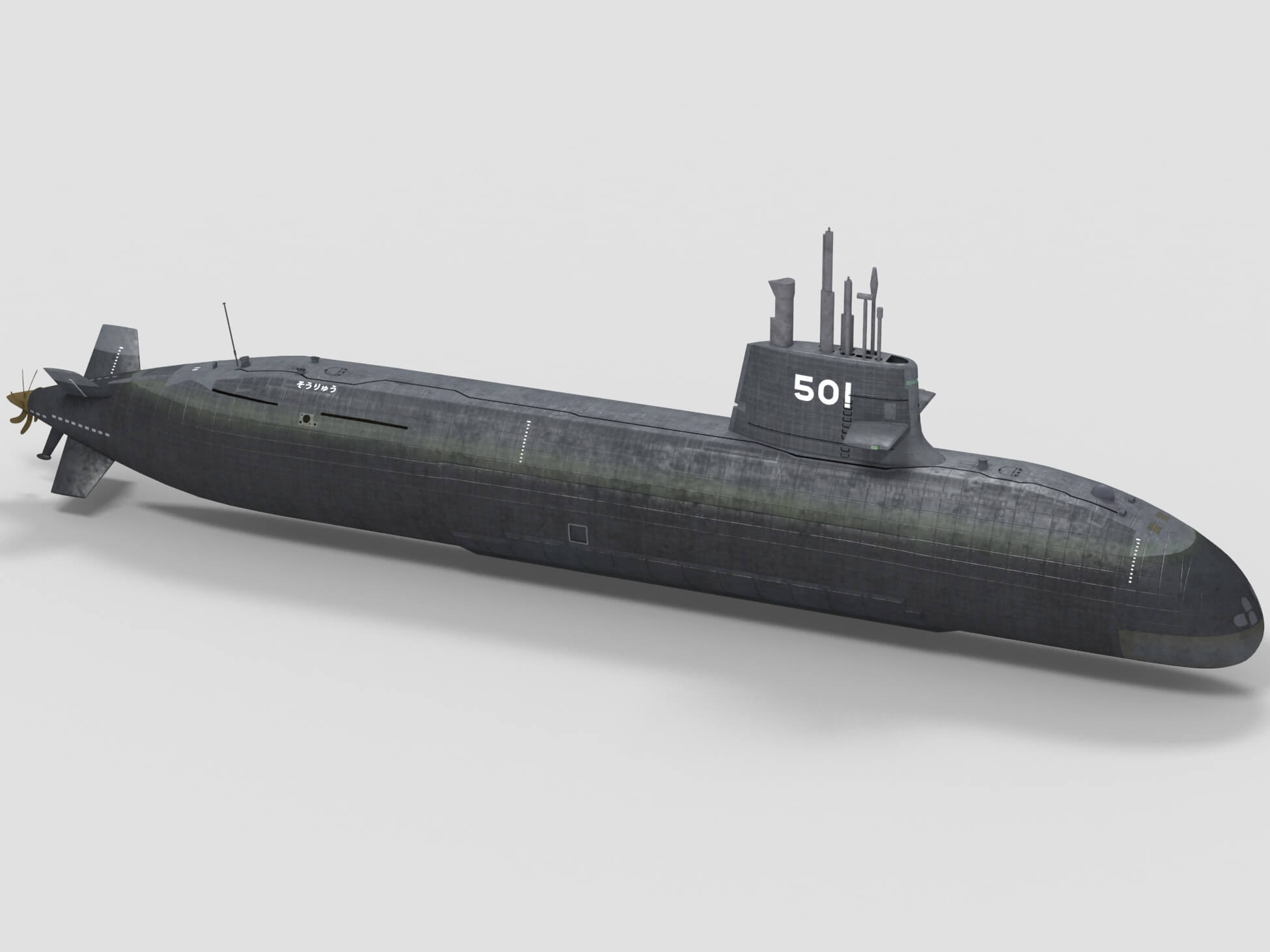 Soryu Class Submarine - 3D Model by FiniasK
