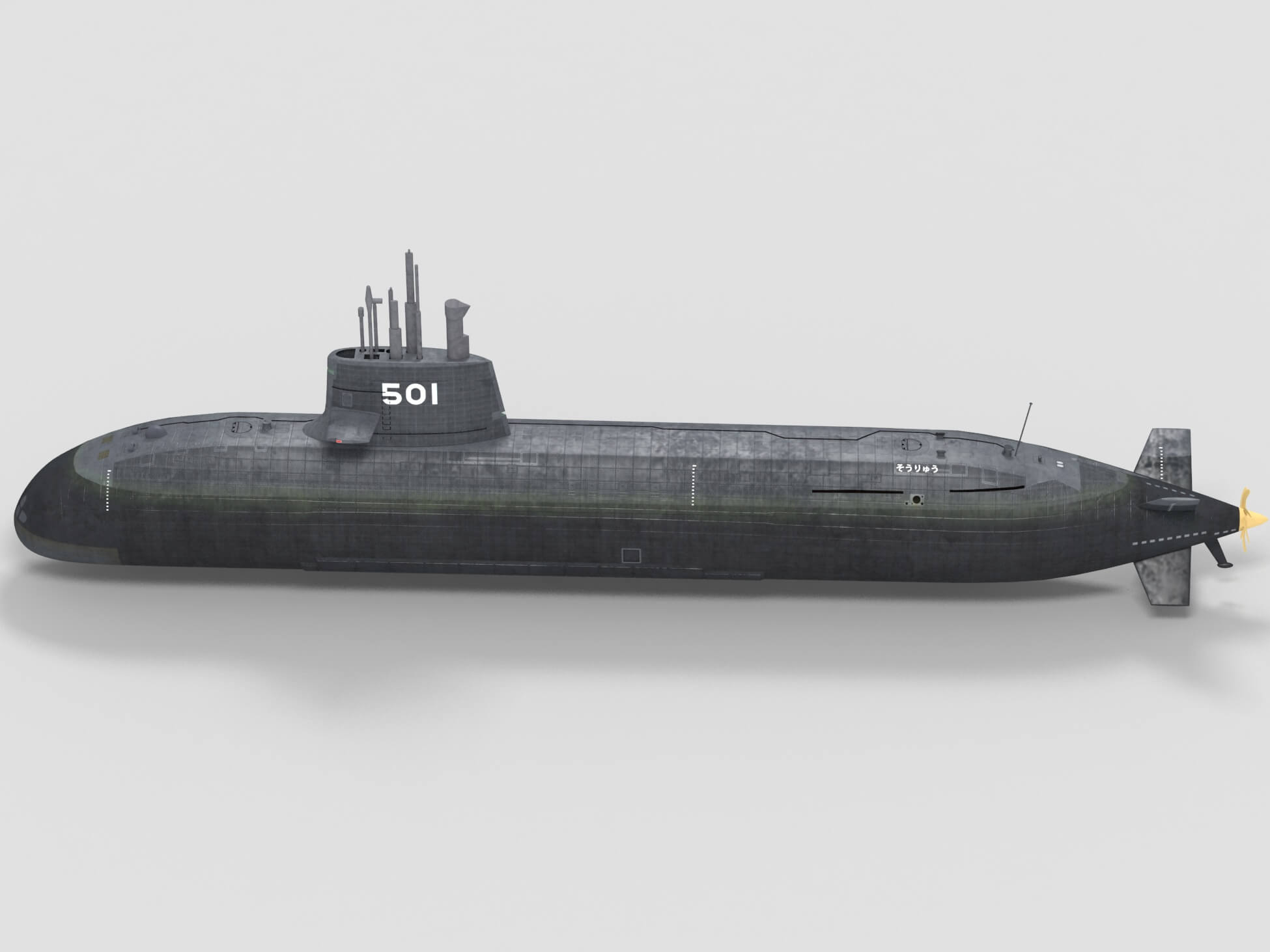 Soryu Class Submarine - 3D Model by FiniasK