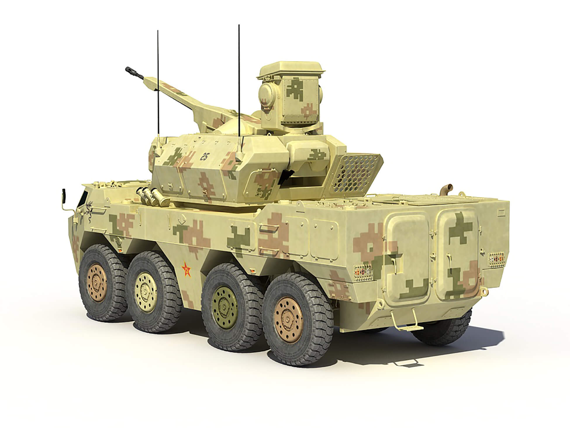 Norinco SWS2 Spaag 8x8 wheeled - 3D Model by FiniasK
