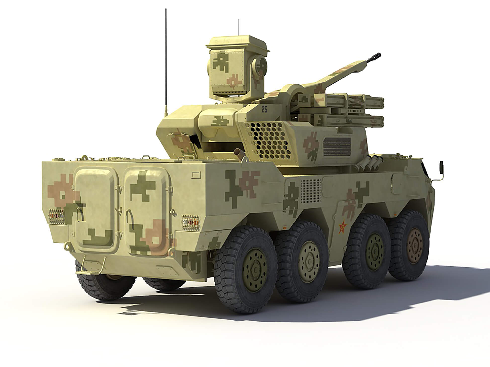 Norinco SWS2 Spaag 8x8 wheeled - 3D Model by FiniasK