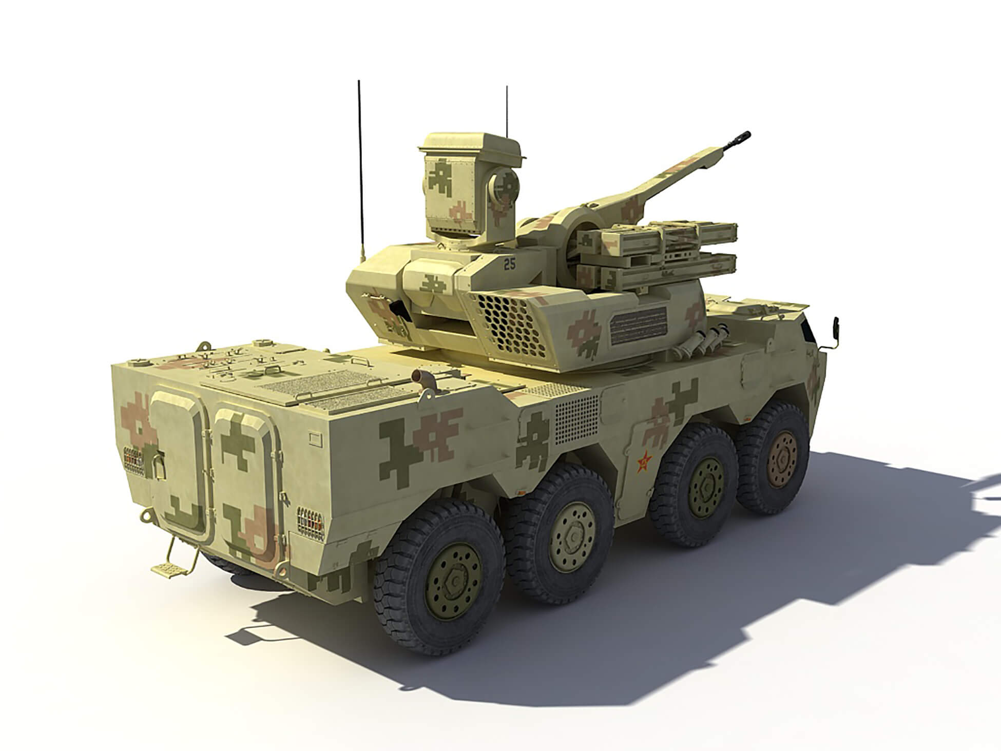 Norinco SWS2 Spaag 8x8 wheeled - 3D Model by FiniasK