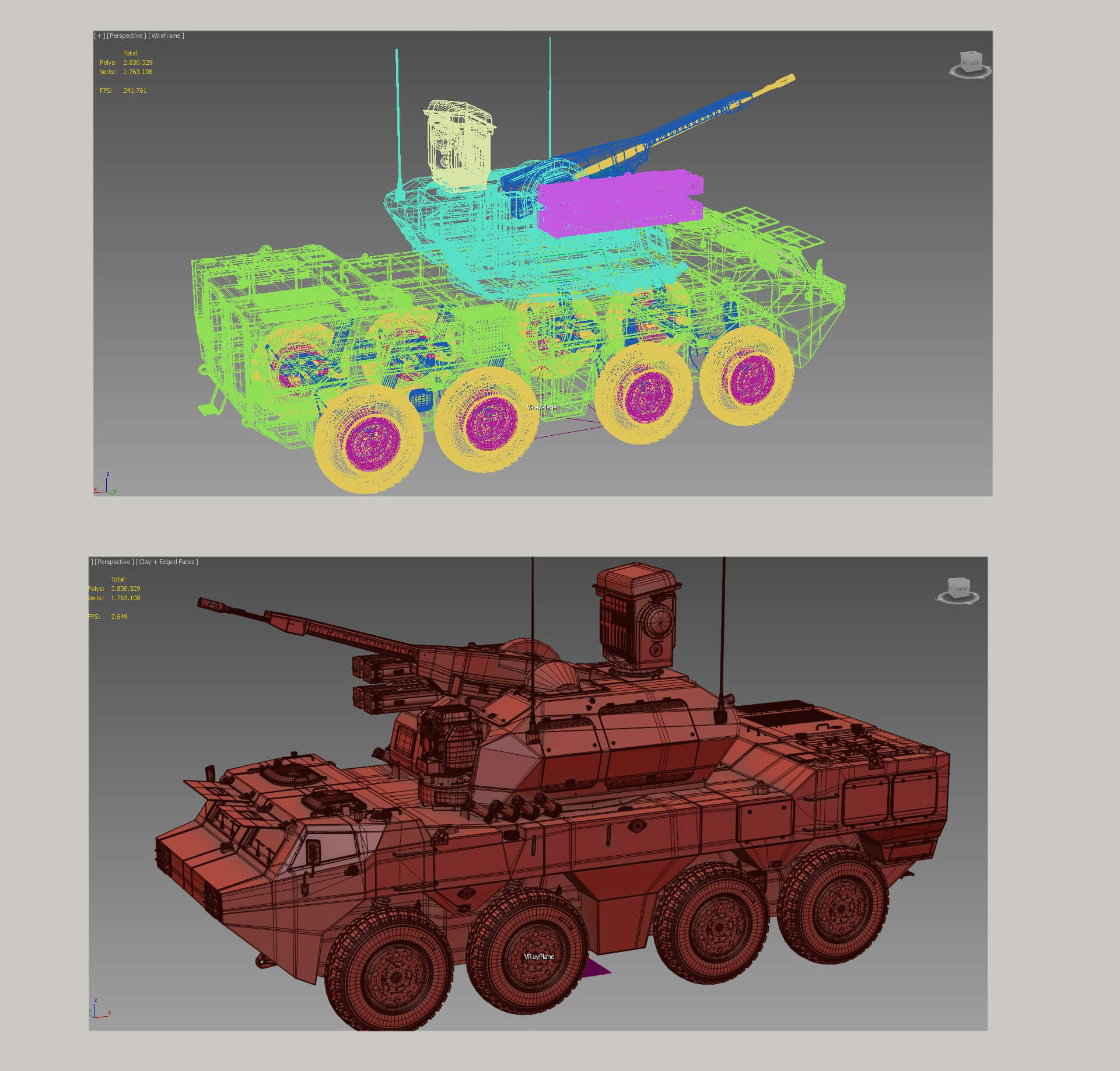 Norinco SWS2 Spaag 8x8 wheeled - 3D Model by FiniasK