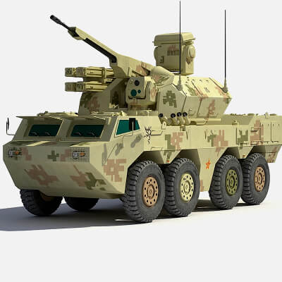 Norinco SWS2 Spaag 8x8 wheeled - 3D Model by FiniasK
